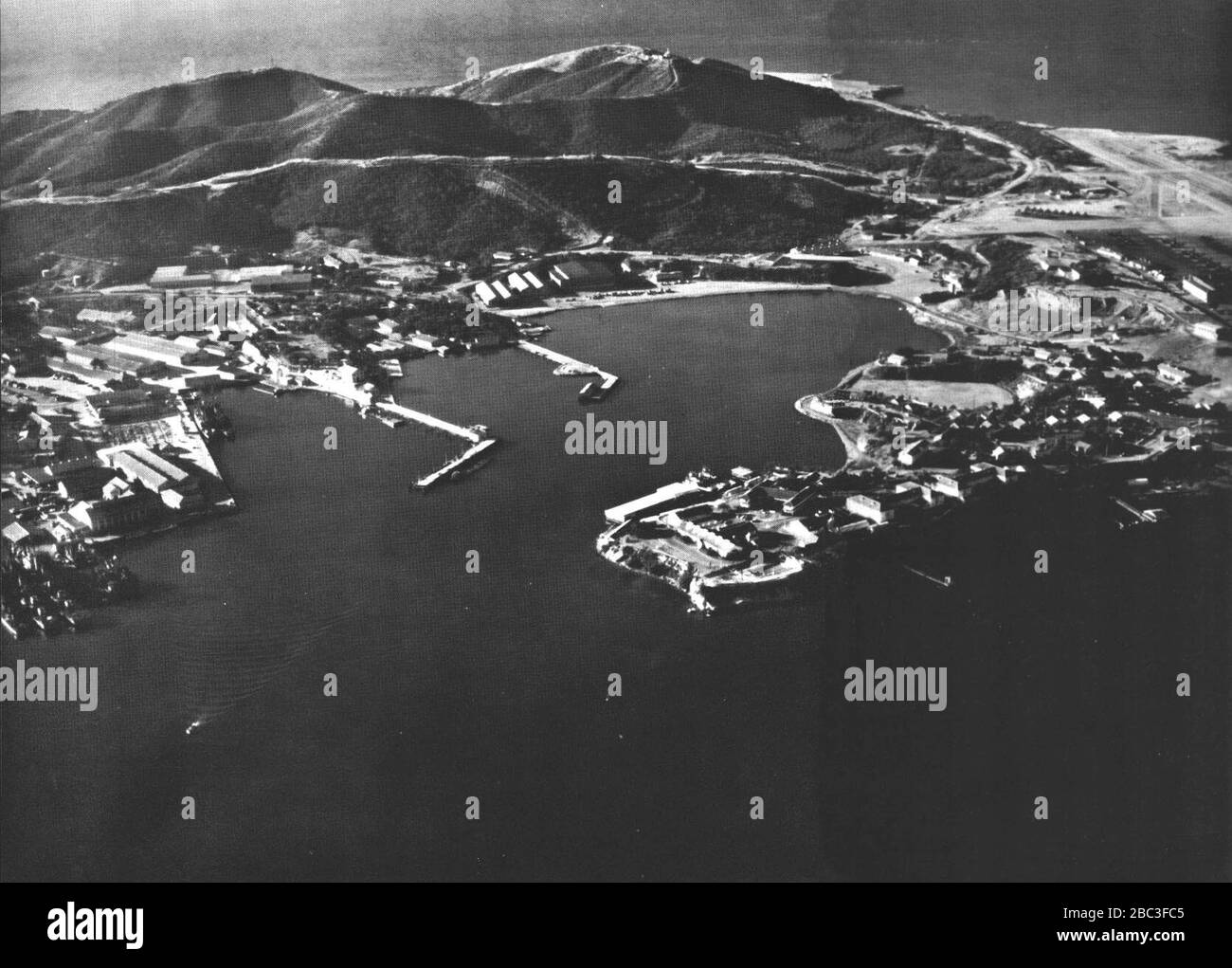 Guantanamo Naval Base aerial photo 1962 Stock Photo - Alamy