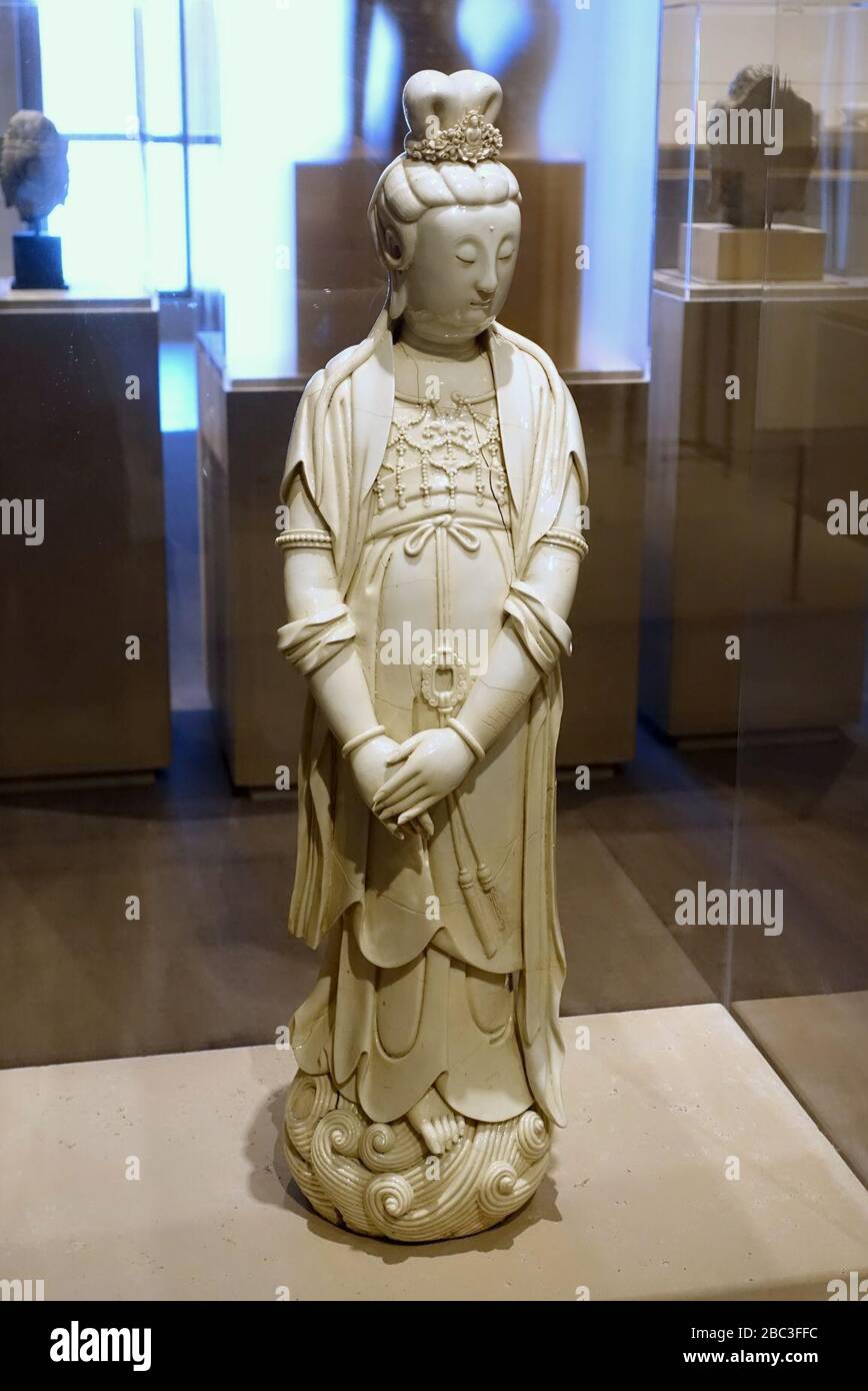 Guanyin by Su Xuejin, China, c. 1900 AD, Dehua ware, porcelain Stock ...