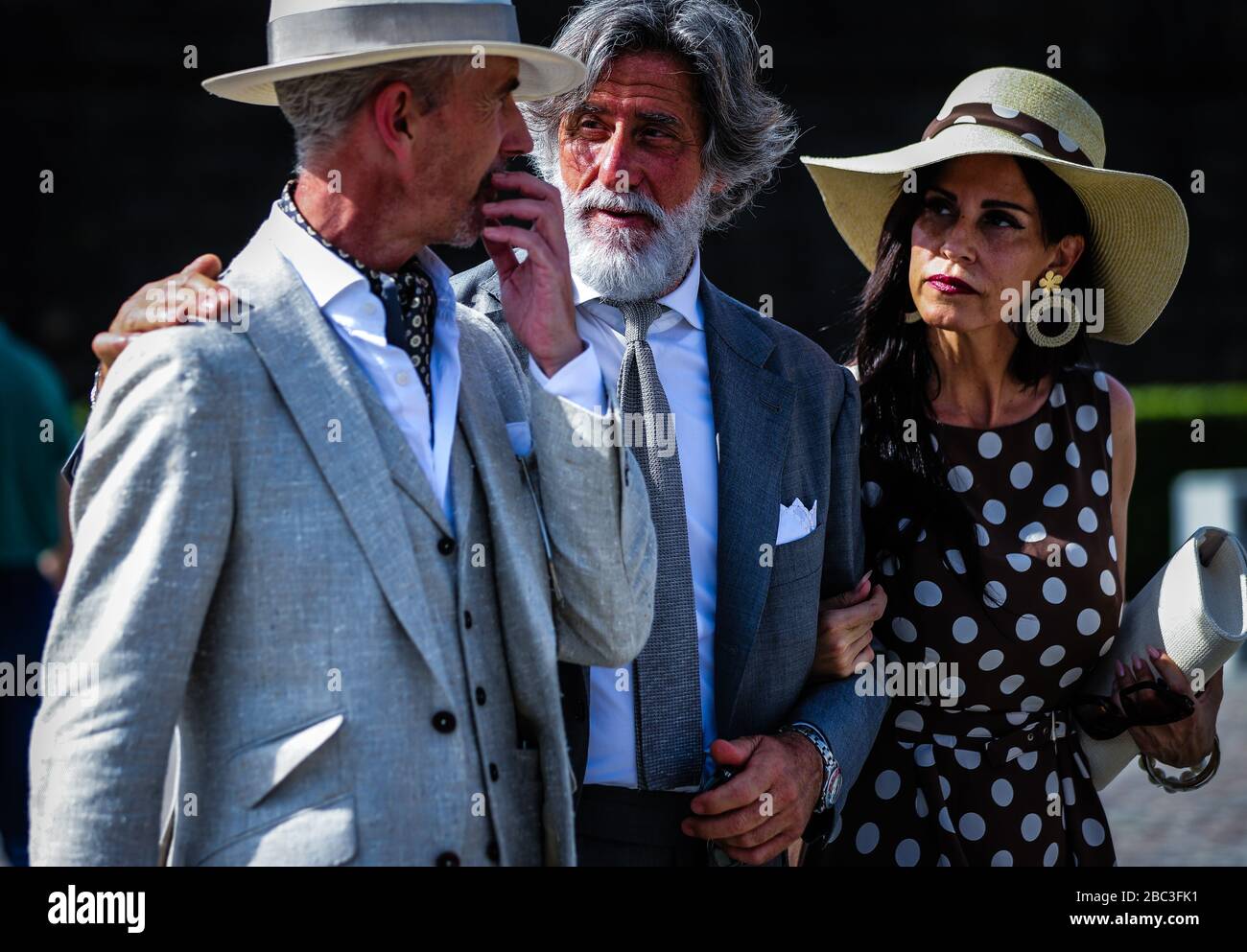 FLORENCE, Italy- June 11 2019: Franco Mazzetti and Guillaume Bo on the ...