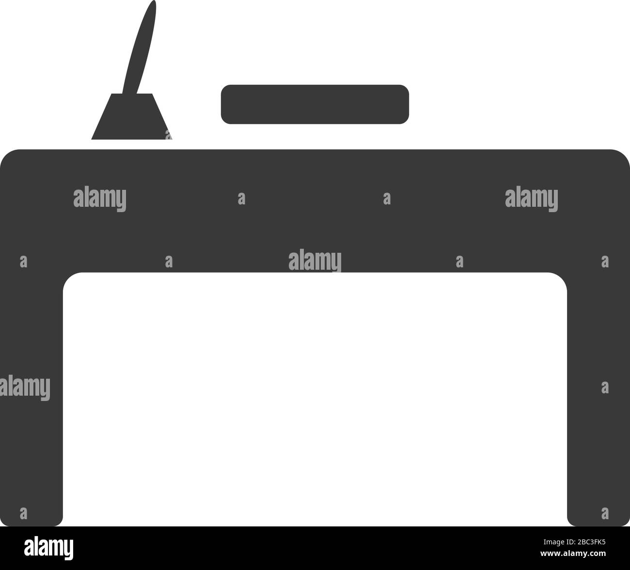 Writing desk vector Black and White Stock Photos & Images - Alamy
