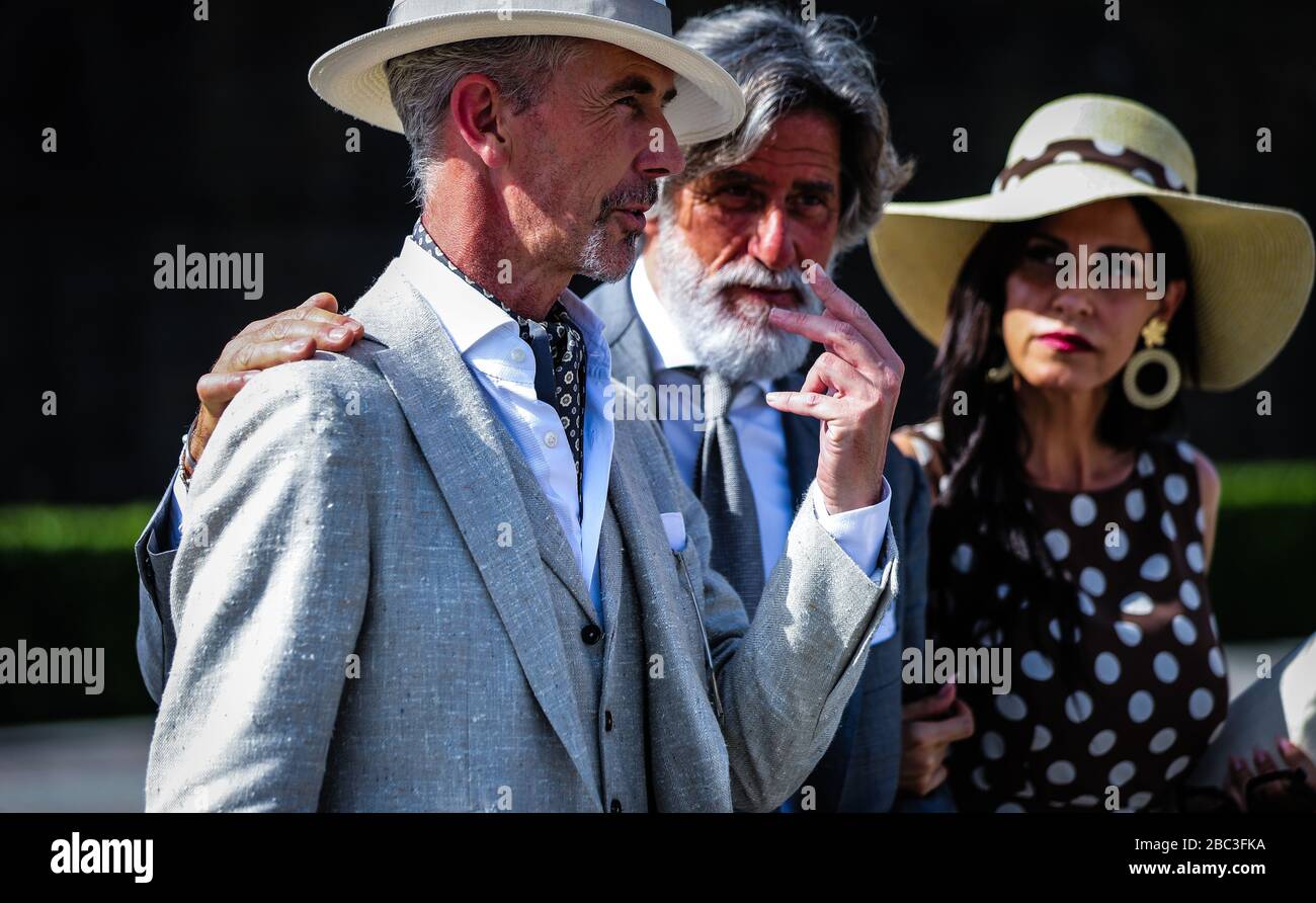 FLORENCE, Italy- June 11 2019: Franco Mazzetti and Guillaume Bo on the ...