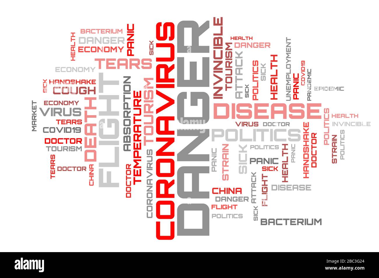 Modern red coronavirus concept word cloud backdrop Stock Photo - Alamy