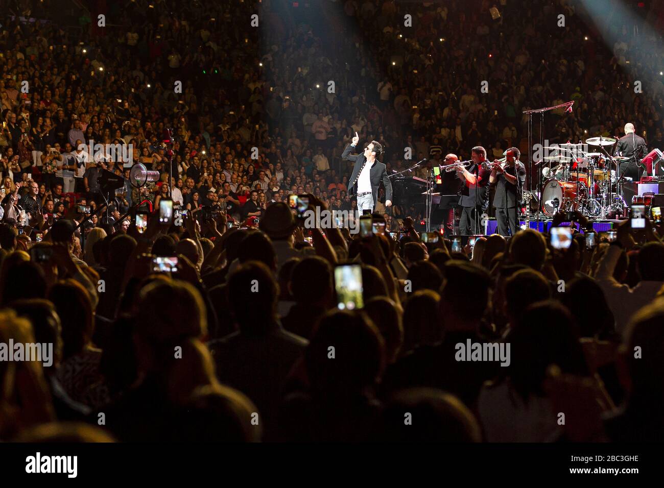 Latin singing sensation Marc Anthony performs at the American Airlines ...