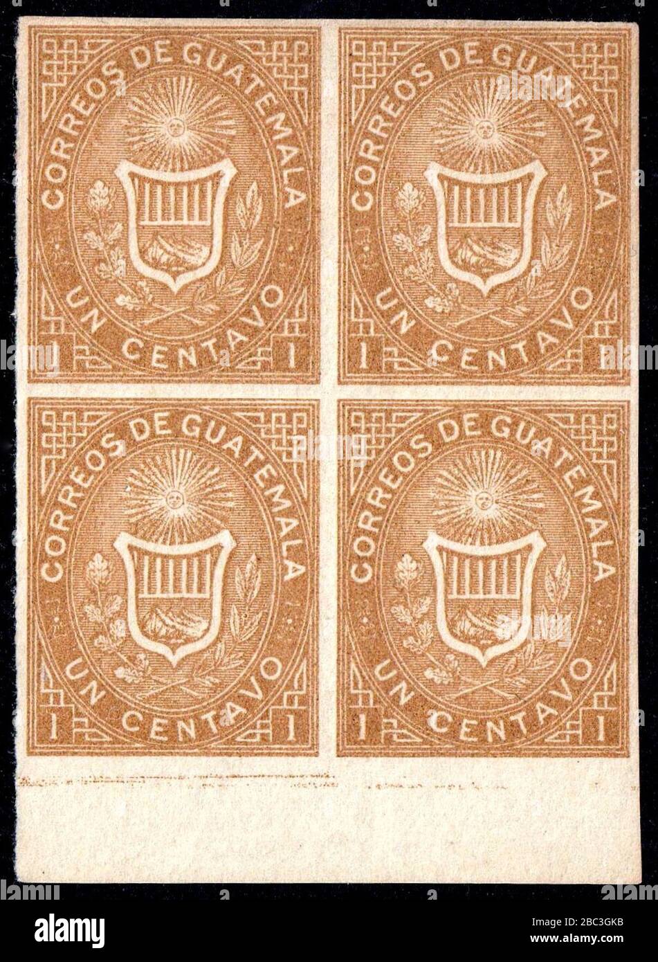 Guatemala 1871 Sc1a Stock Photo - Alamy