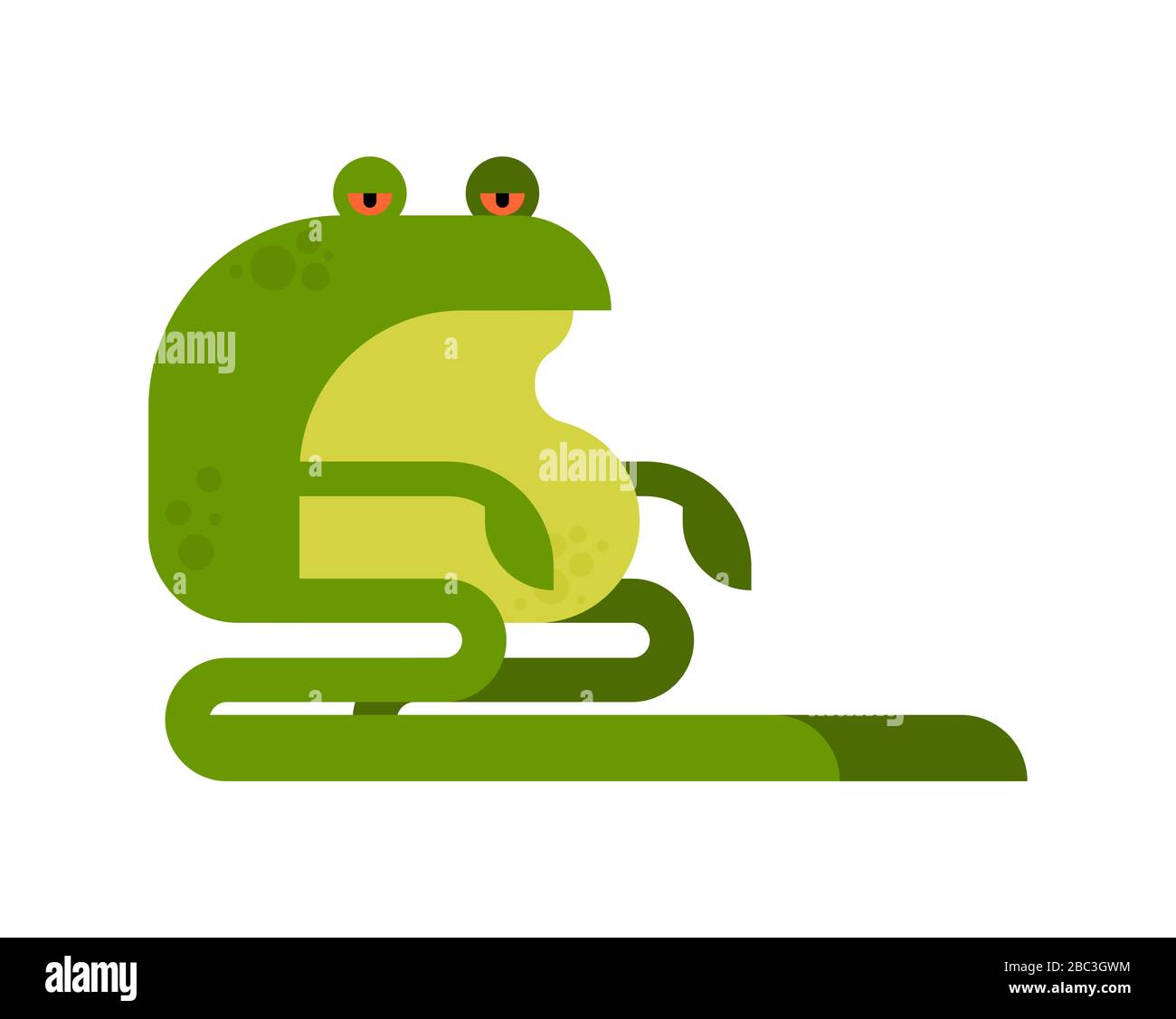 Frog cartoon isolated. Green toad vector illustration Stock Vector ...