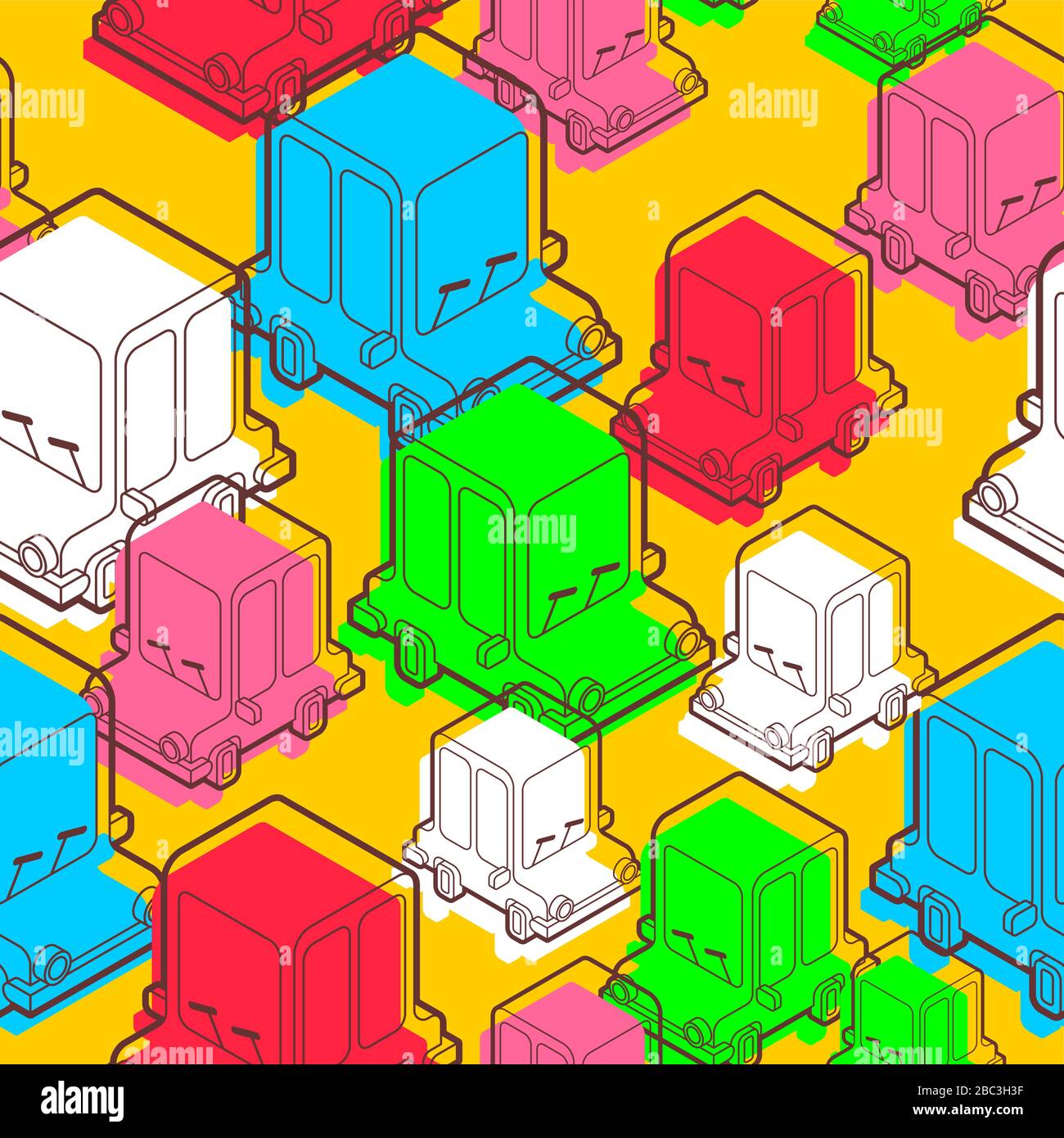 Cartoon car toy pattern seamless. Auto plaything background. Baby ...