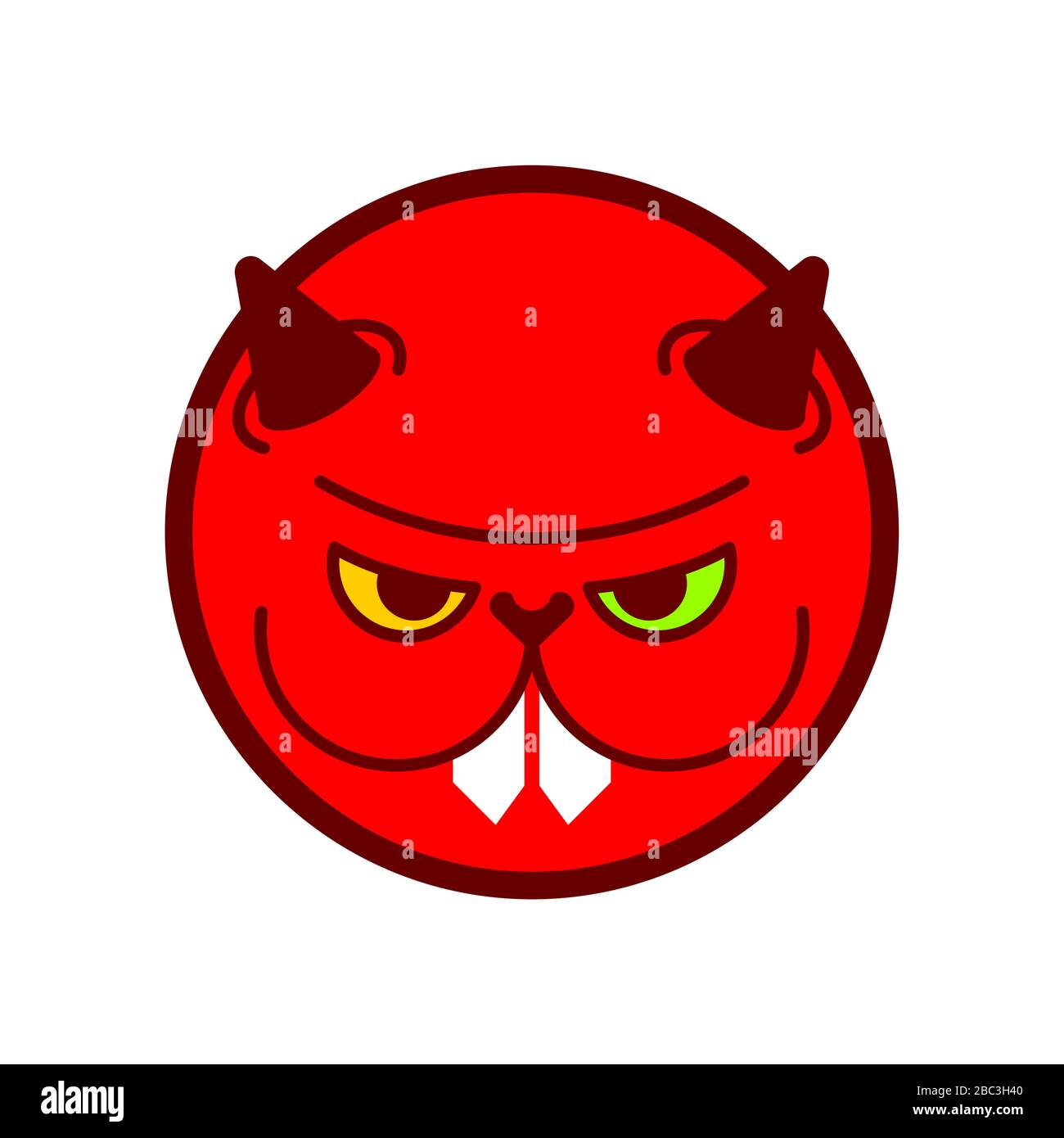 Angry hamster. Crazy rodent. Devil Mad animal. Vector illustration ...