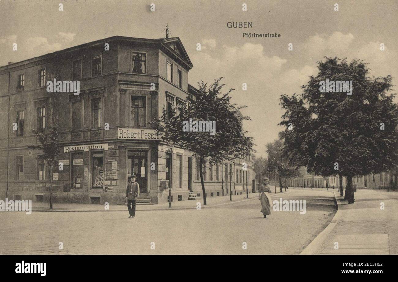 Guben, Ostbrandenburg - Pförtnerstraße (2 Stock Photo - Alamy
