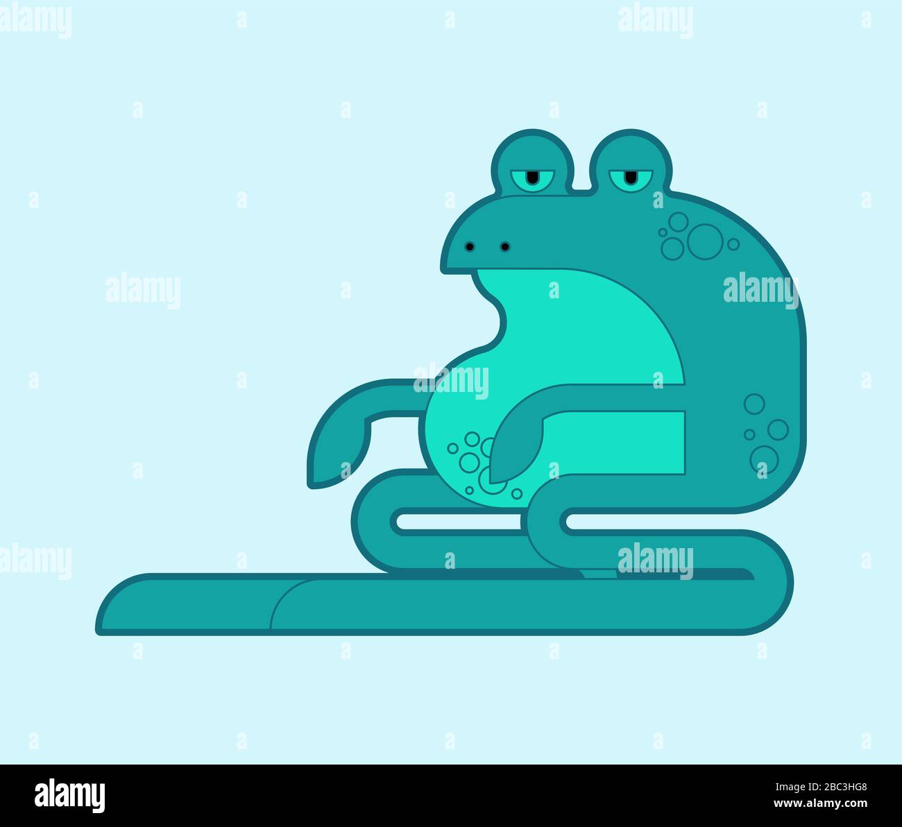 Frog cartoon isolated. Green toad vector illustration Stock Vector ...