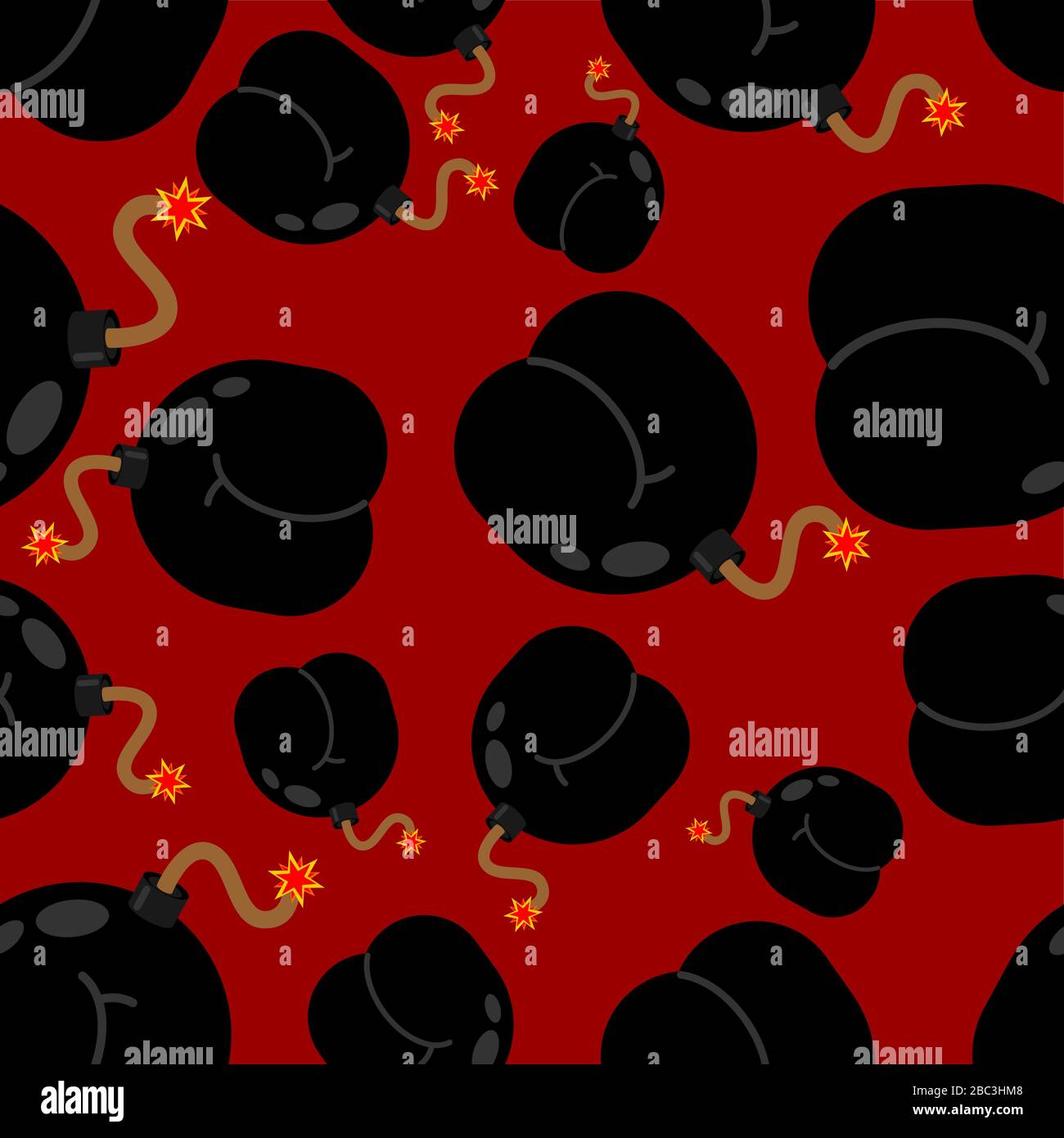Ass bomb pattern seamless. fanny Explosives of mass destruction ...