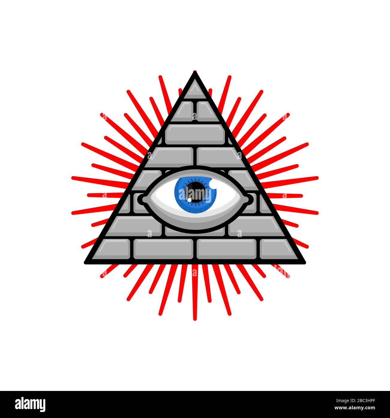 Symbol of world government. Pyramid with an eye. All-seeing eye ...