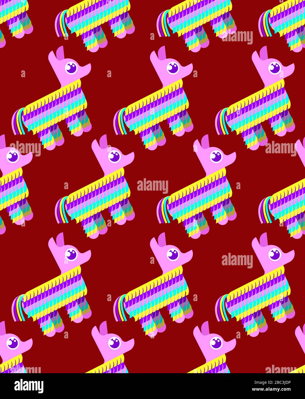 Pinata pattern seamless. Traditional mexican donkey toy with sweets ...