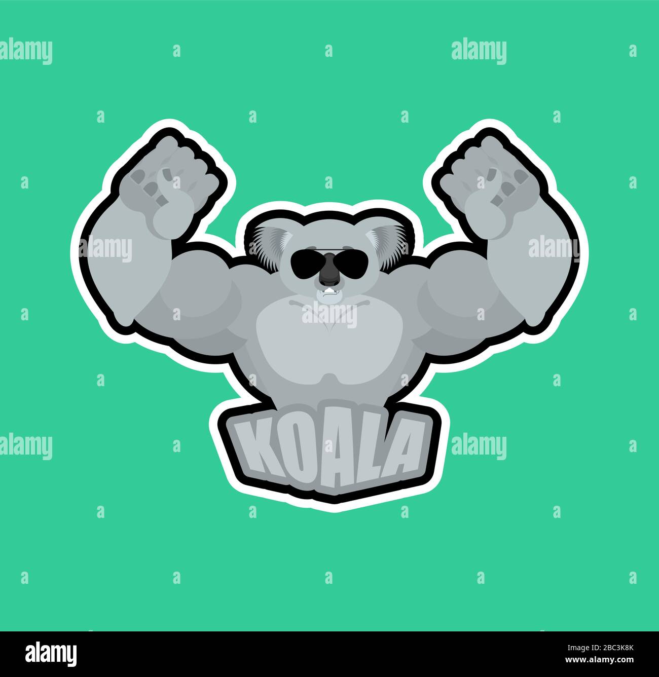 Koala sport logo. koala bear Sports team club emblem. Animal mascot ...