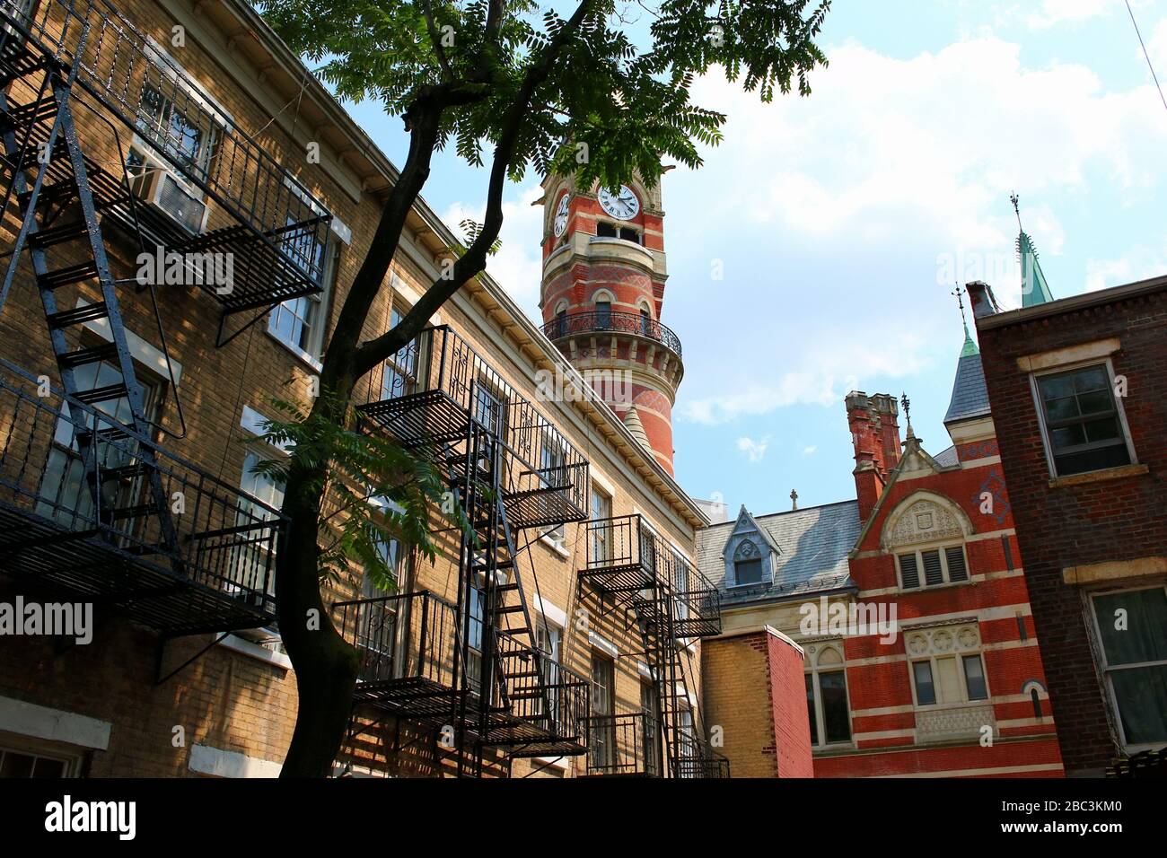 Patchin Place with Jefferson Market Court tower in background ...