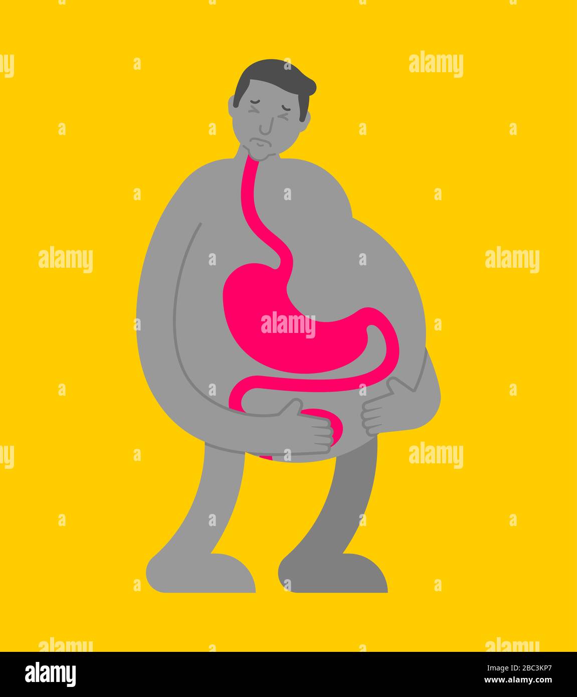 Abdominal bloating vector vectors hi-res stock photography and images ...