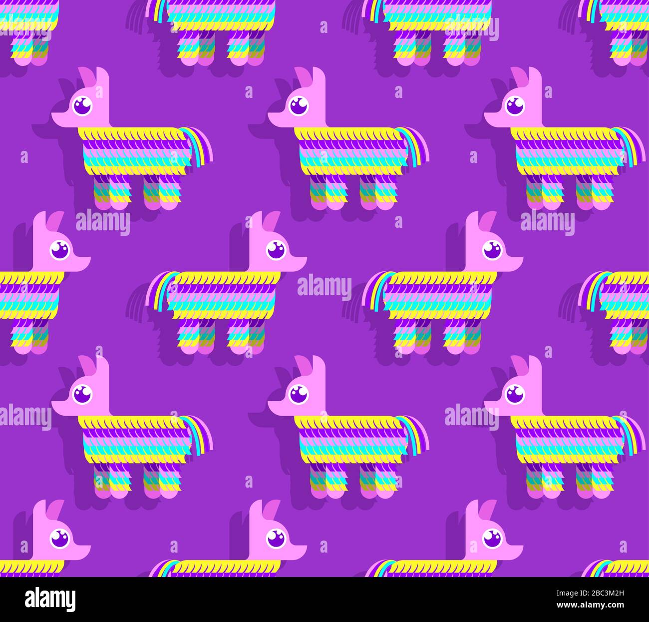 Pinata pattern seamless. Traditional mexican donkey toy with sweets ...