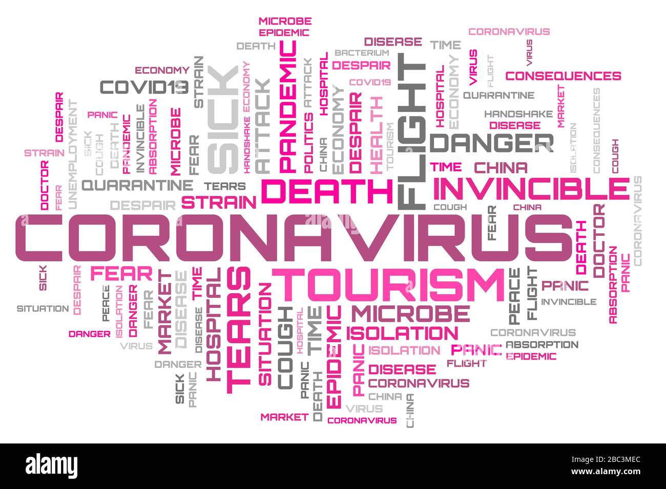 Purple coronavirus word collage on white background Stock Photo - Alamy