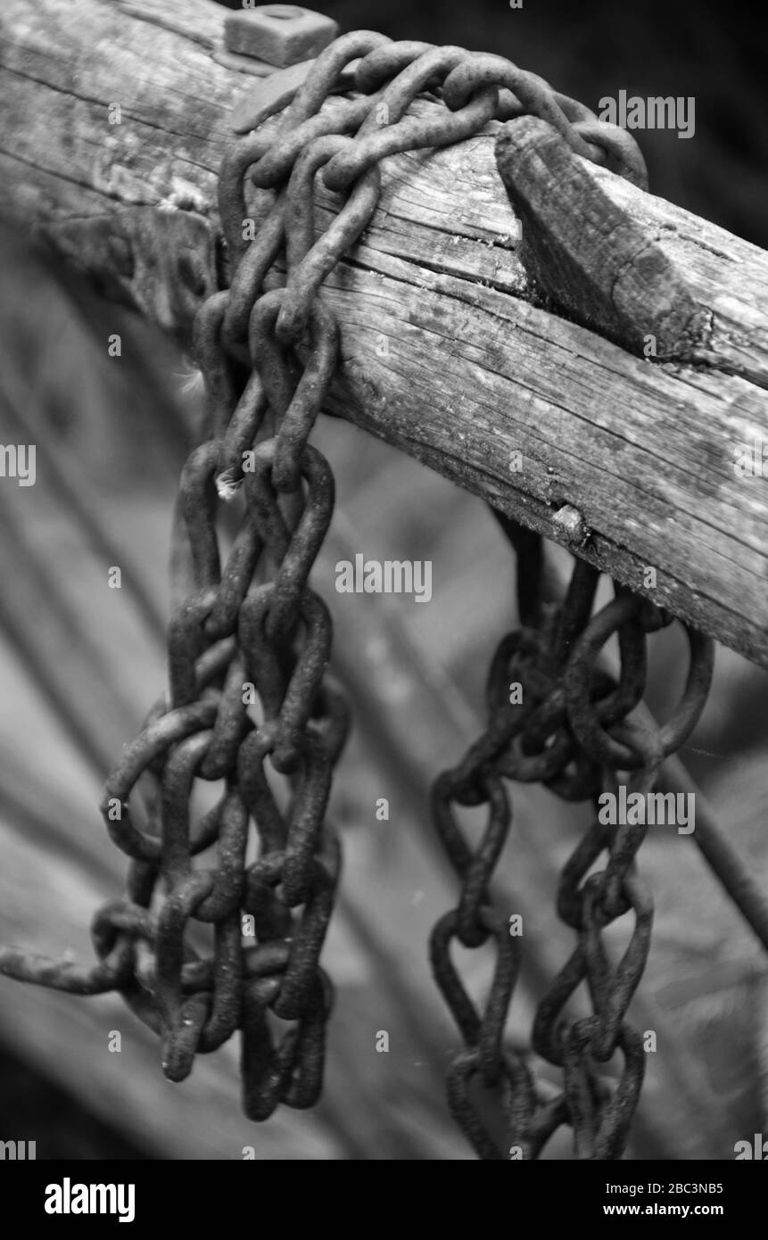 old designed chain close up view Stock Photo - Alamy