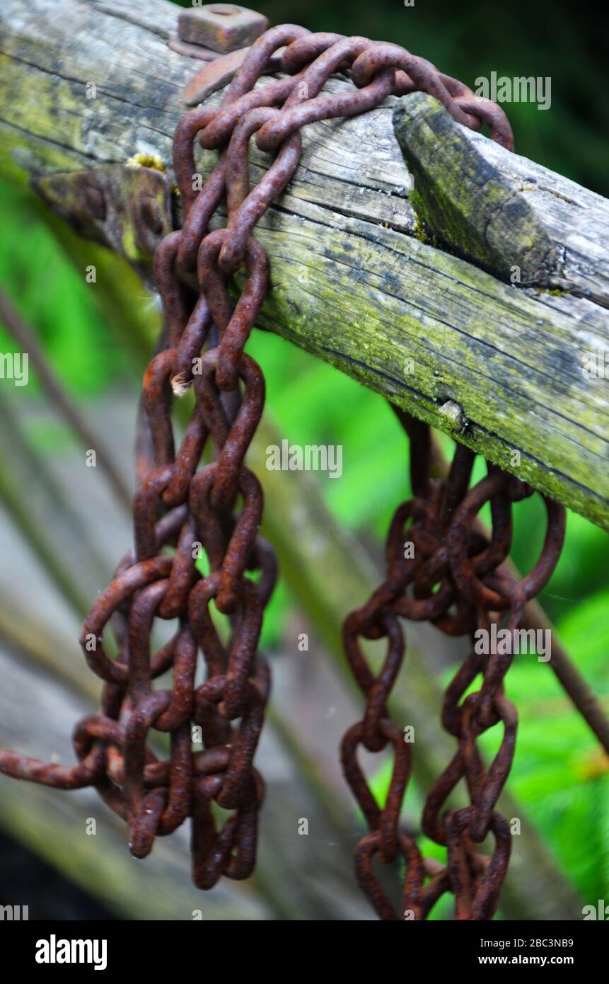 old designed chain close up view Stock Photo - Alamy