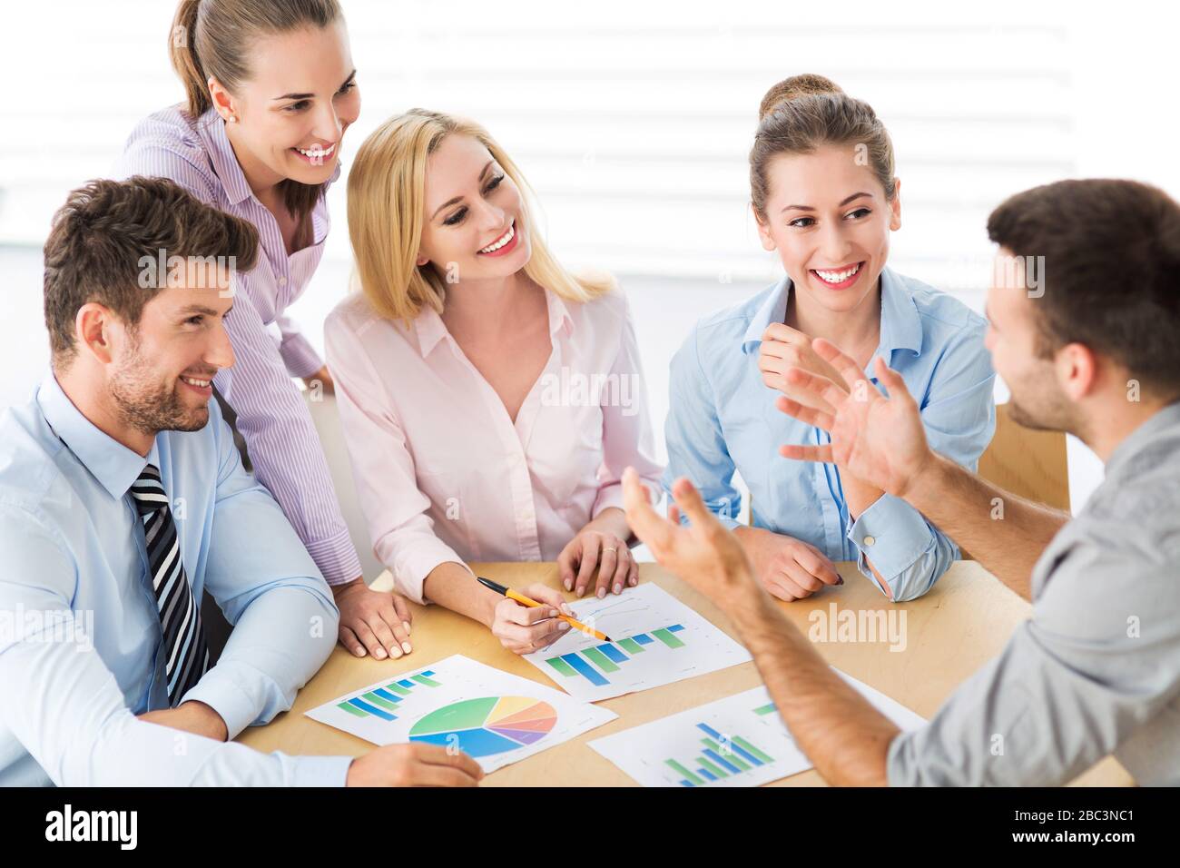 Business team at the office Stock Photo - Alamy