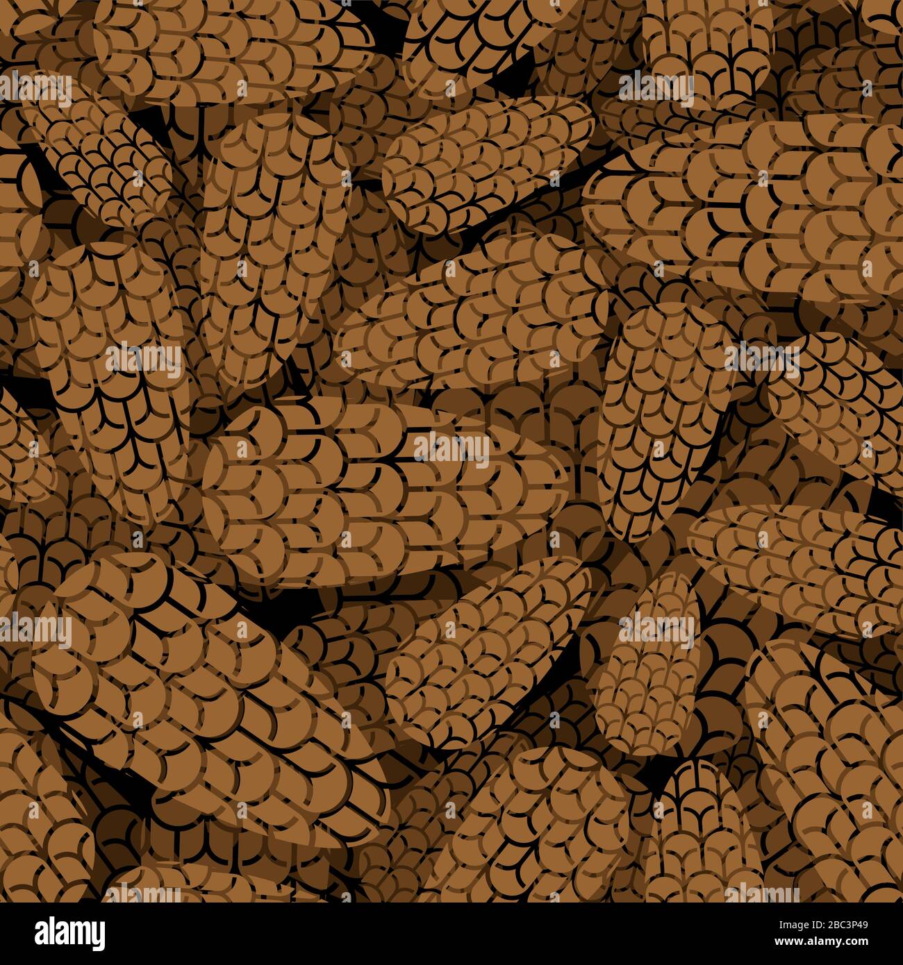 Pinecone pattern seamless. Wood cone background. vector ornament. Baby ...