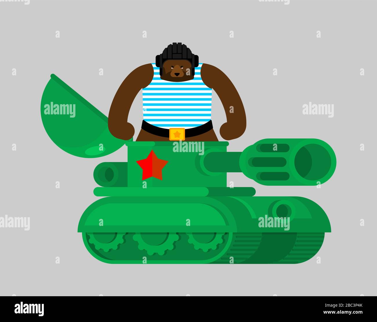 Bear Tankman. beast in tank. Greeting card Template 23 February ...