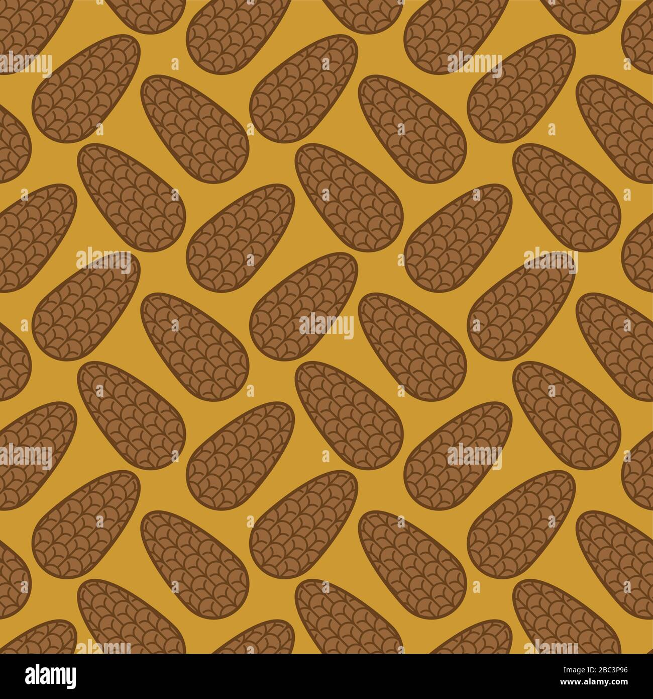 Pinecone pattern seamless. Wood cone background. vector ornament. Baby ...