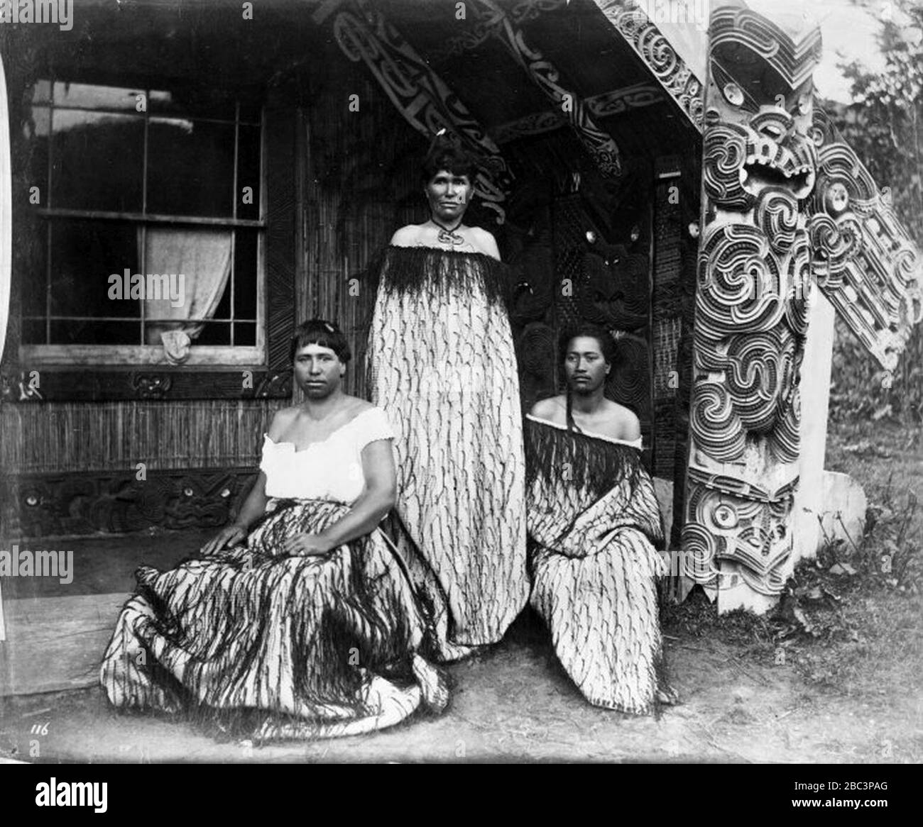 Guides at Hinemihi Meeting House Stock Photo - Alamy