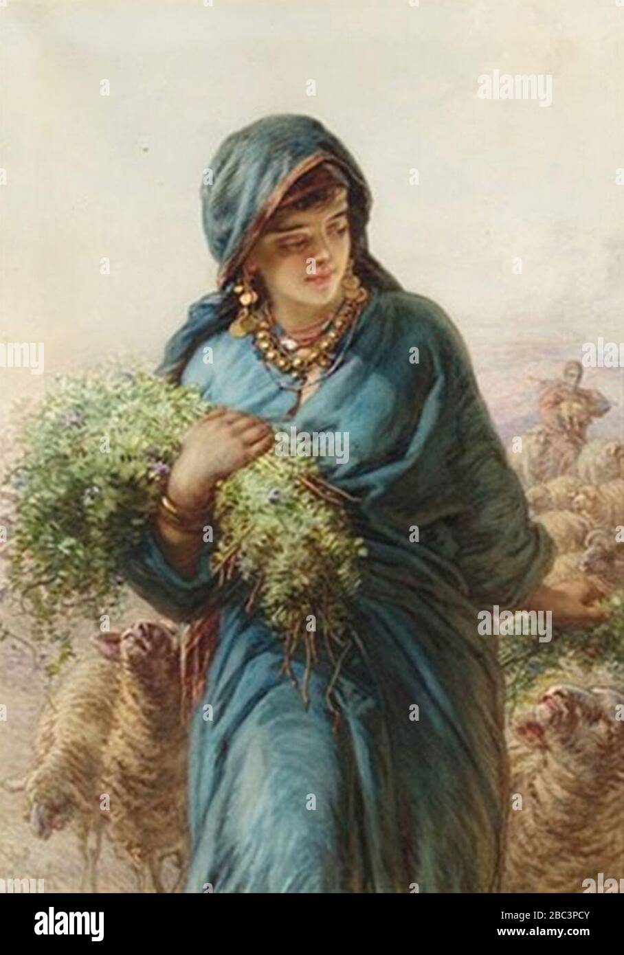 Guido Bach Die Schäferin 1879 Stock Photo - Alamy