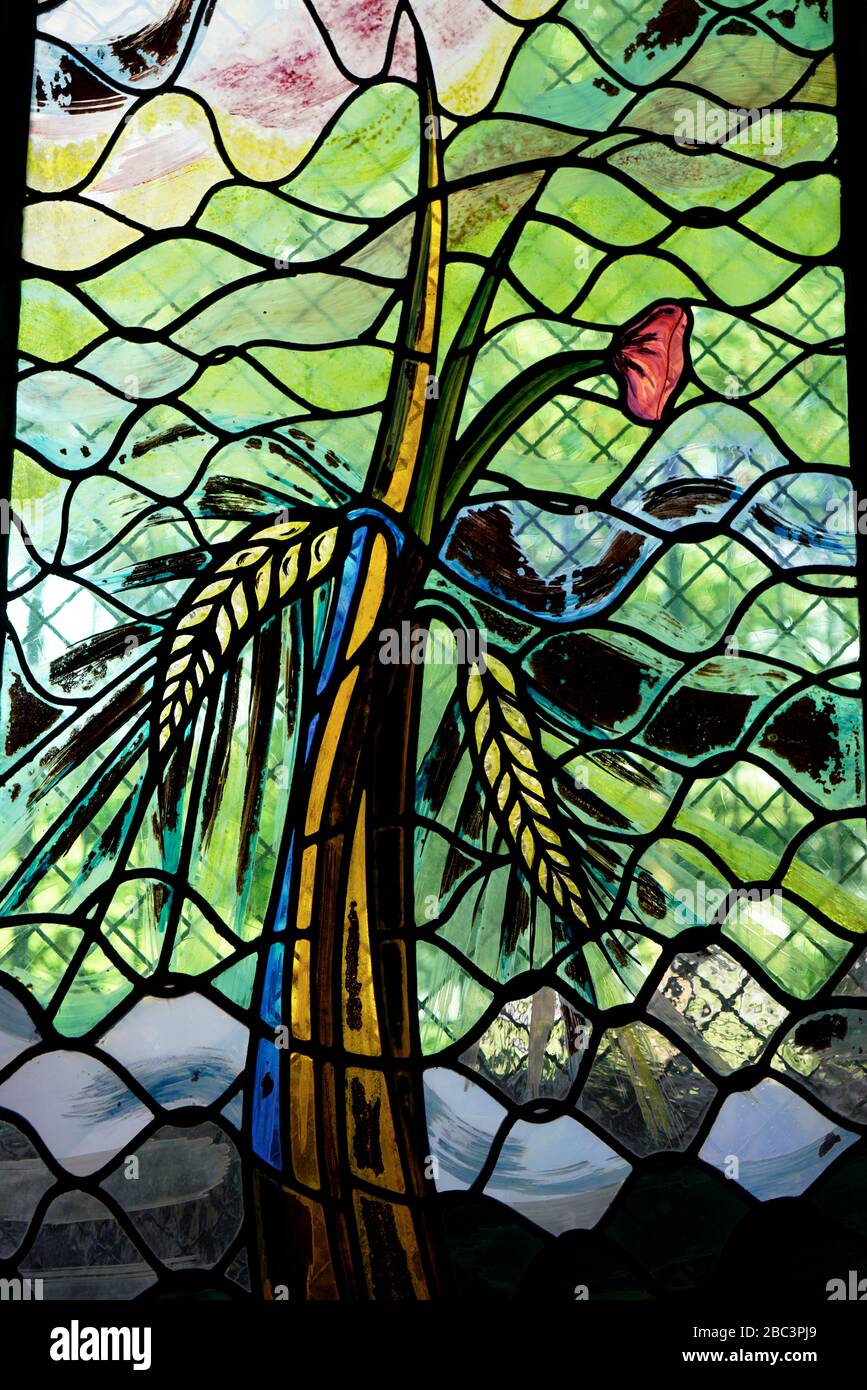 The stained glass window of Chapelle Notre Dame de la Perseverance ...