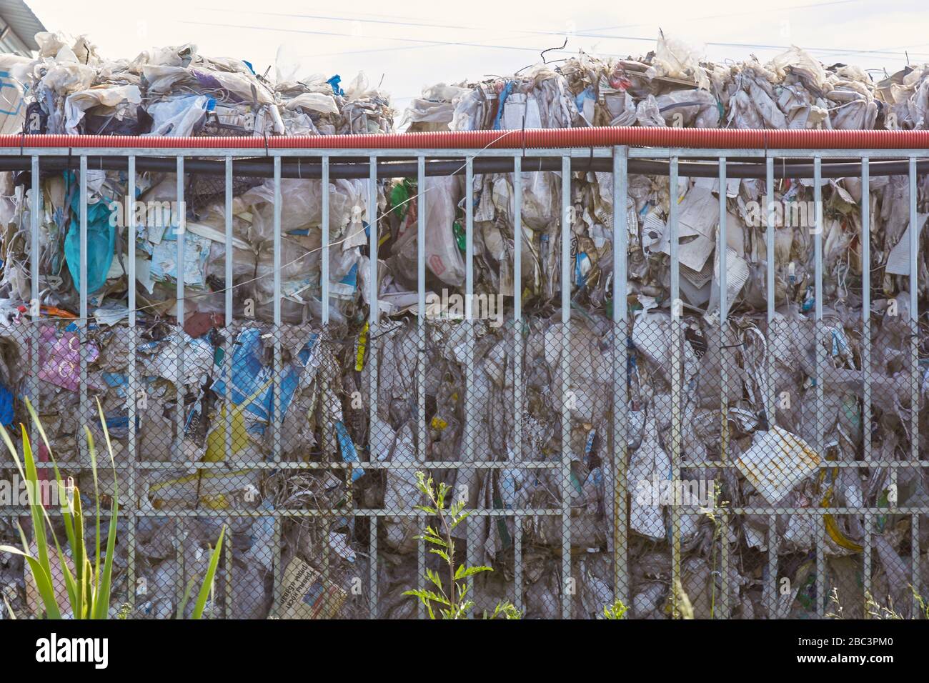 packaged sorted garbage ready for transport Stock Photo - Alamy