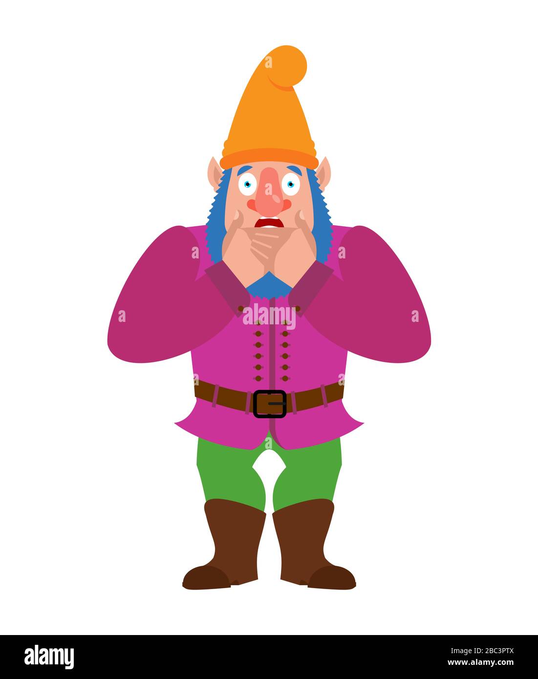 Frightened man and cutout Stock Vector Images - Alamy