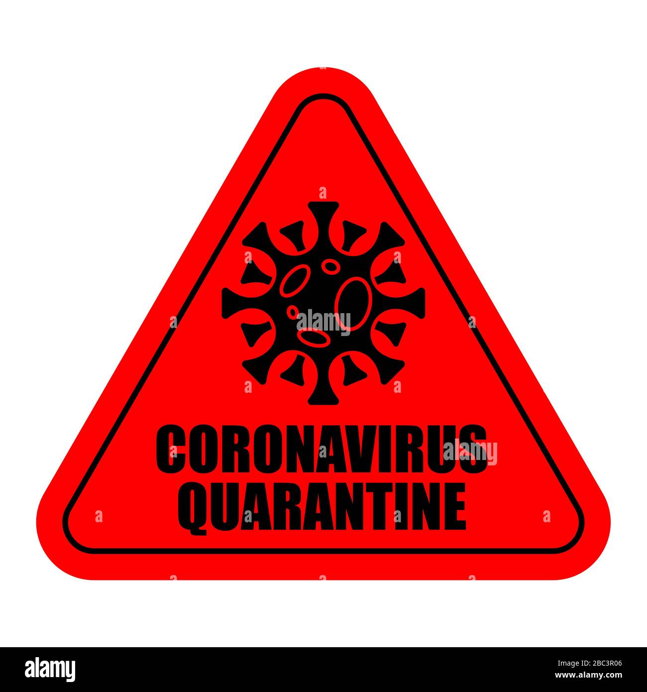 Coronavirus Quarantine sticker. Virus 2019-nCoV on home. Pandemic ...
