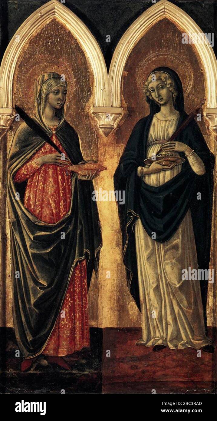 Guidoccio Cozzarelli - Sts Agatha and Lucy Stock Photo - Alamy