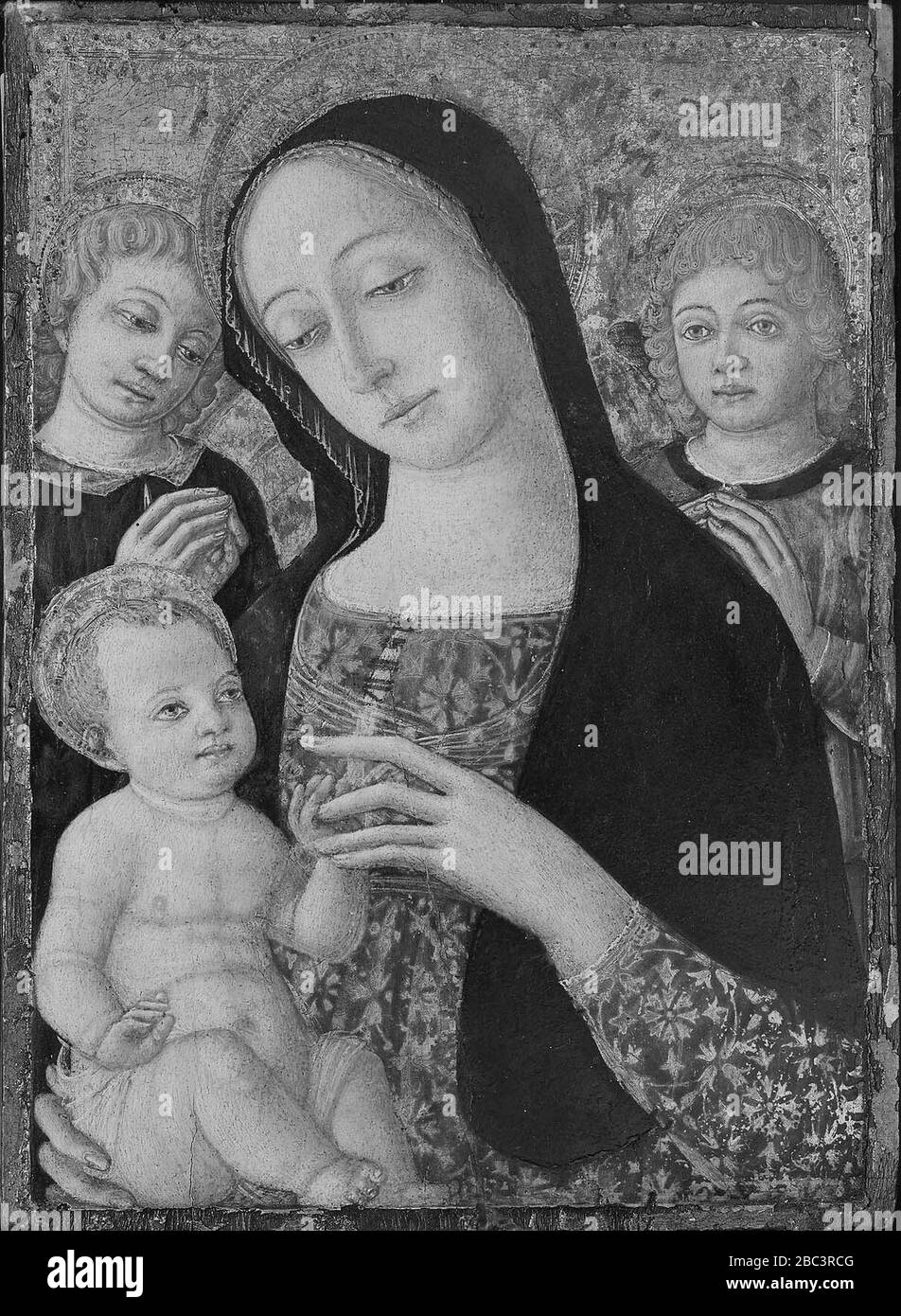 Guidoccio Cozzarelli - Virgin and Child with Two Angels - 06.121 Stock Photo - Alamy