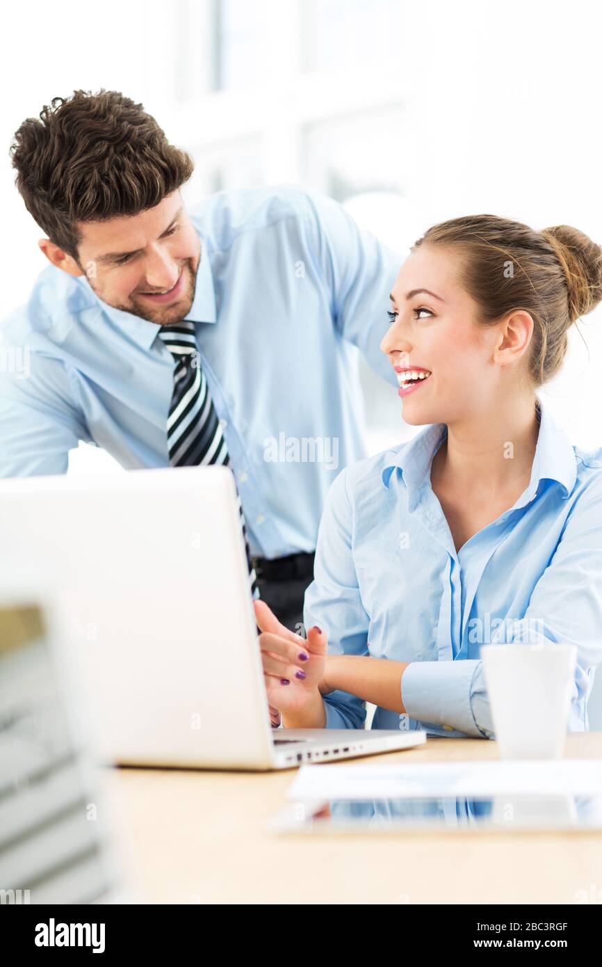 Business people working together Stock Photo - Alamy