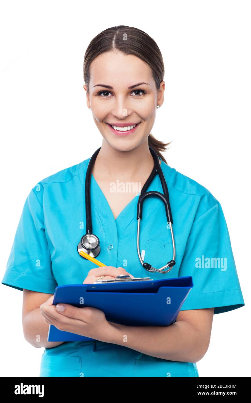 Female gp doctor holding hi-res stock photography and images - Alamy