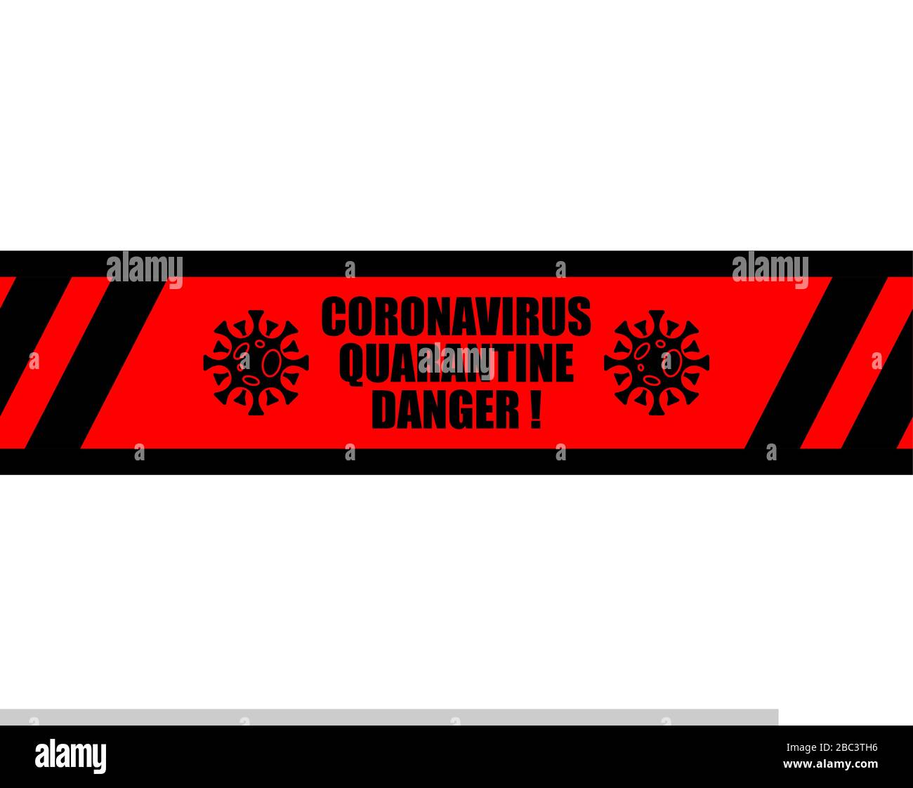 Coronavirus Quarantine Tape sticker pattern. Virus 2019-nCoV on home ...