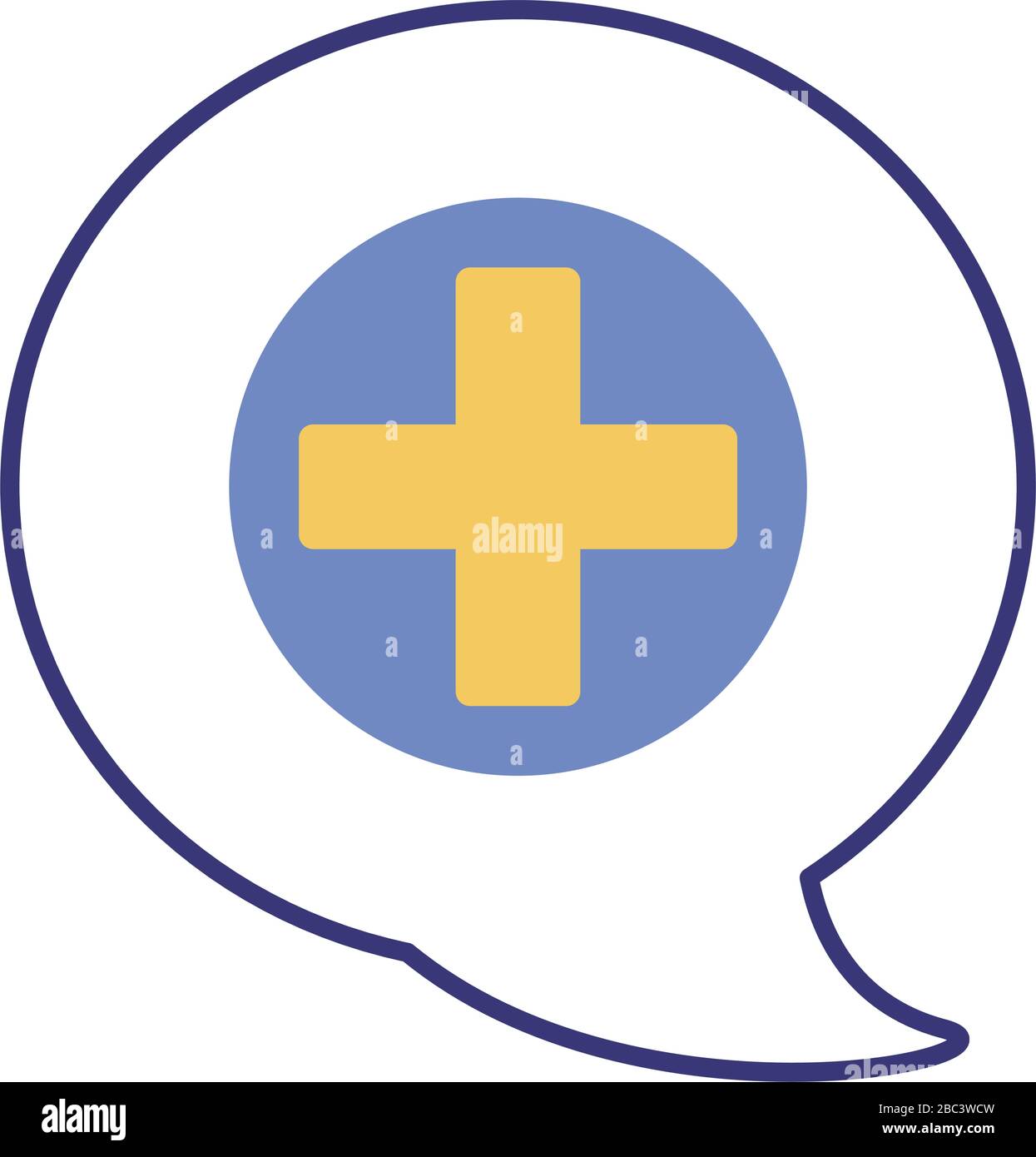 Medical symbol in speech bubble hi-res stock photography and images - Alamy