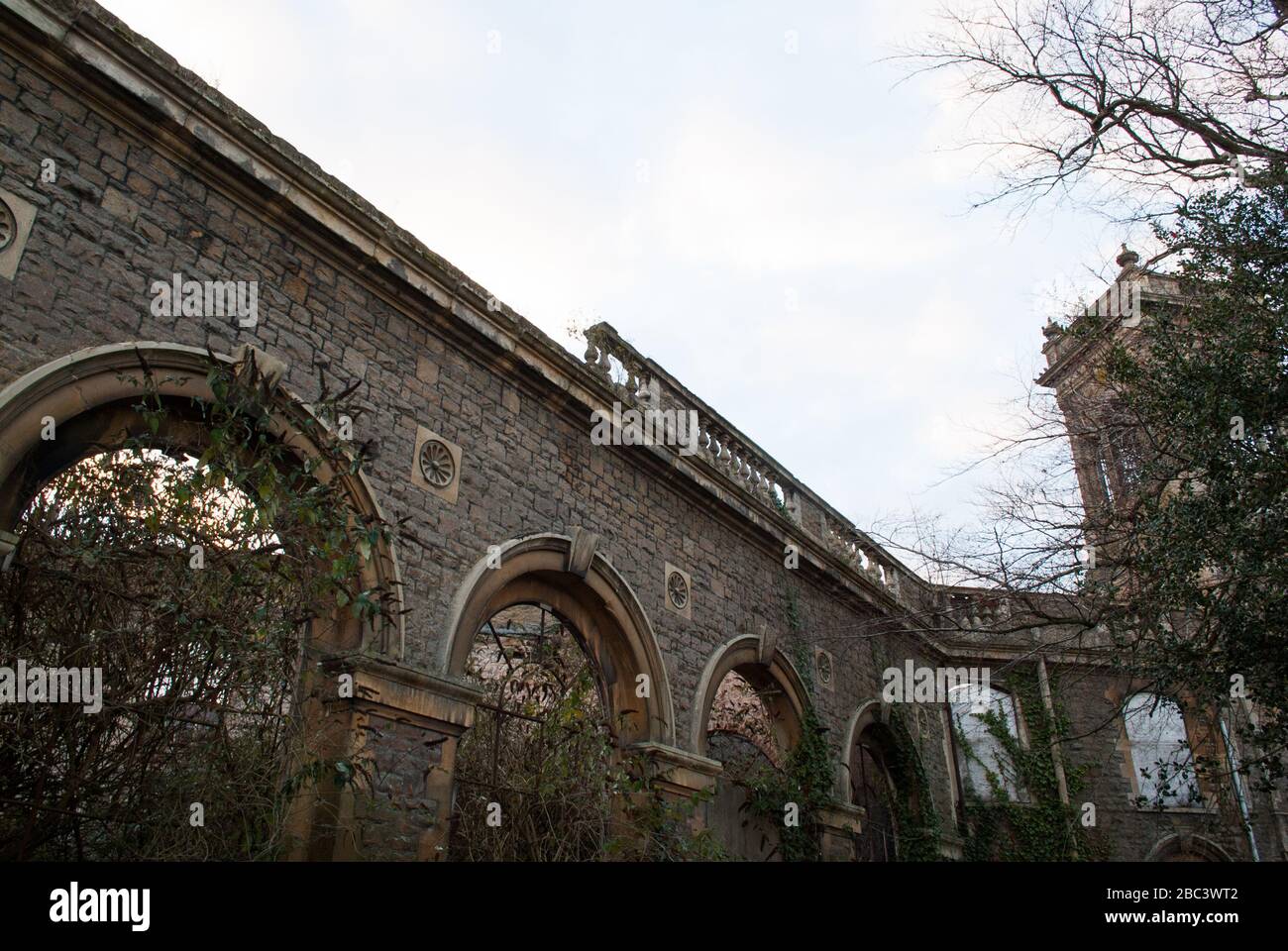 Abandoned Derelict Classic Stone Heritage Architecture Building Detail ...