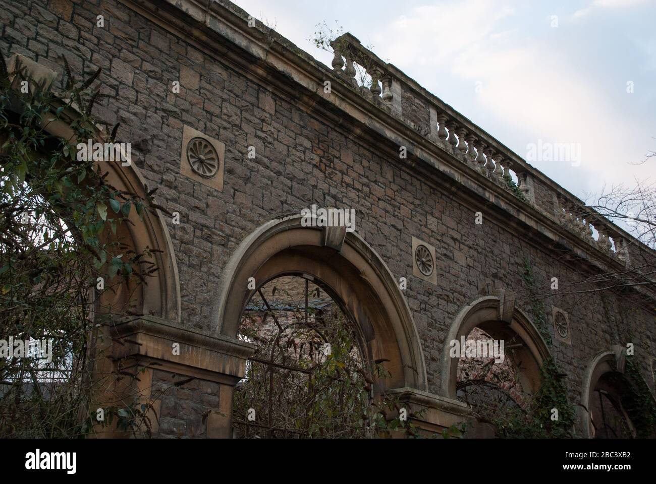 Abandoned Derelict Classic Stone Heritage Architecture Building Detail ...