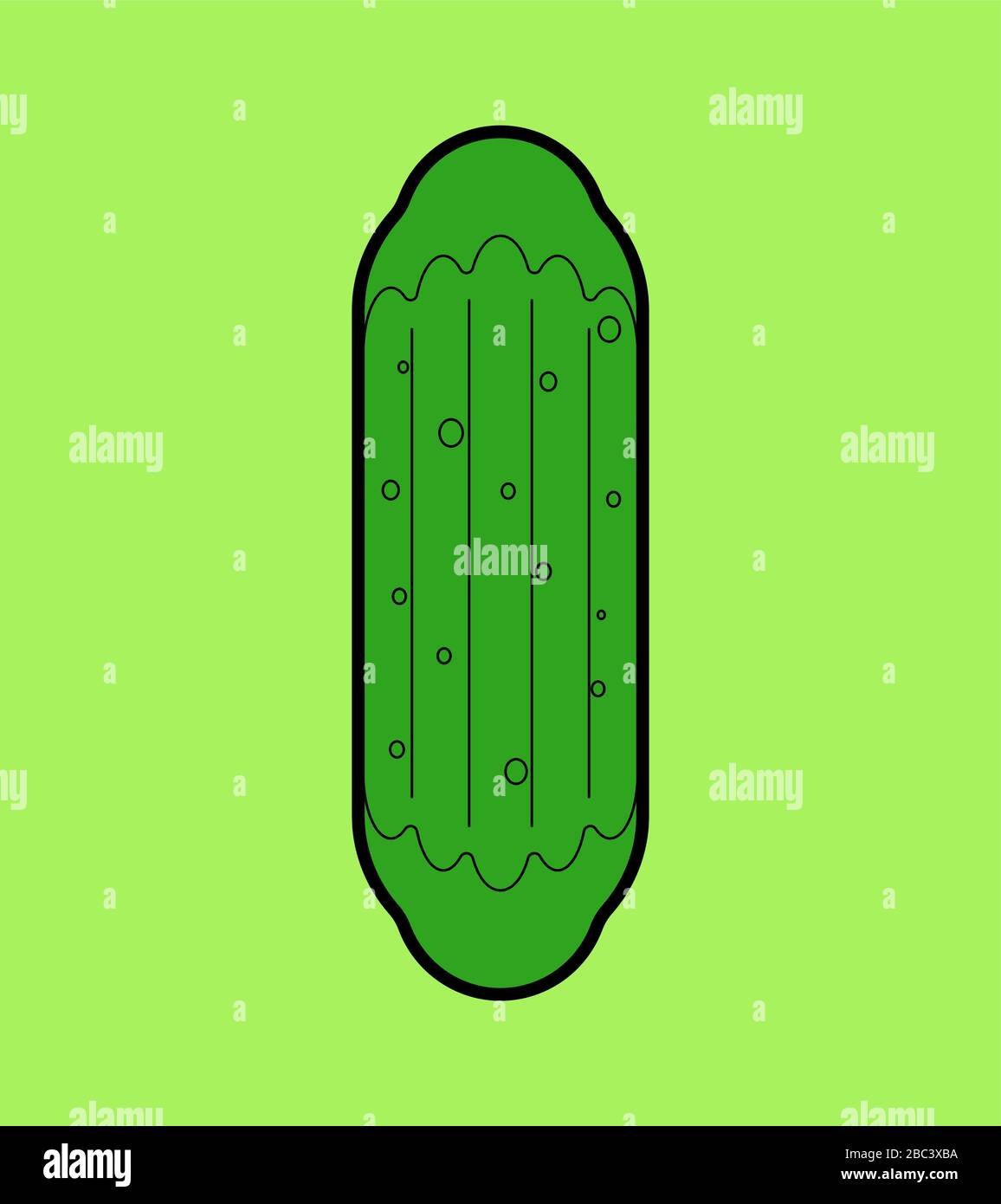 Cucumber isolated. Cartoon Cucumbers Vegetable. Food vector ...