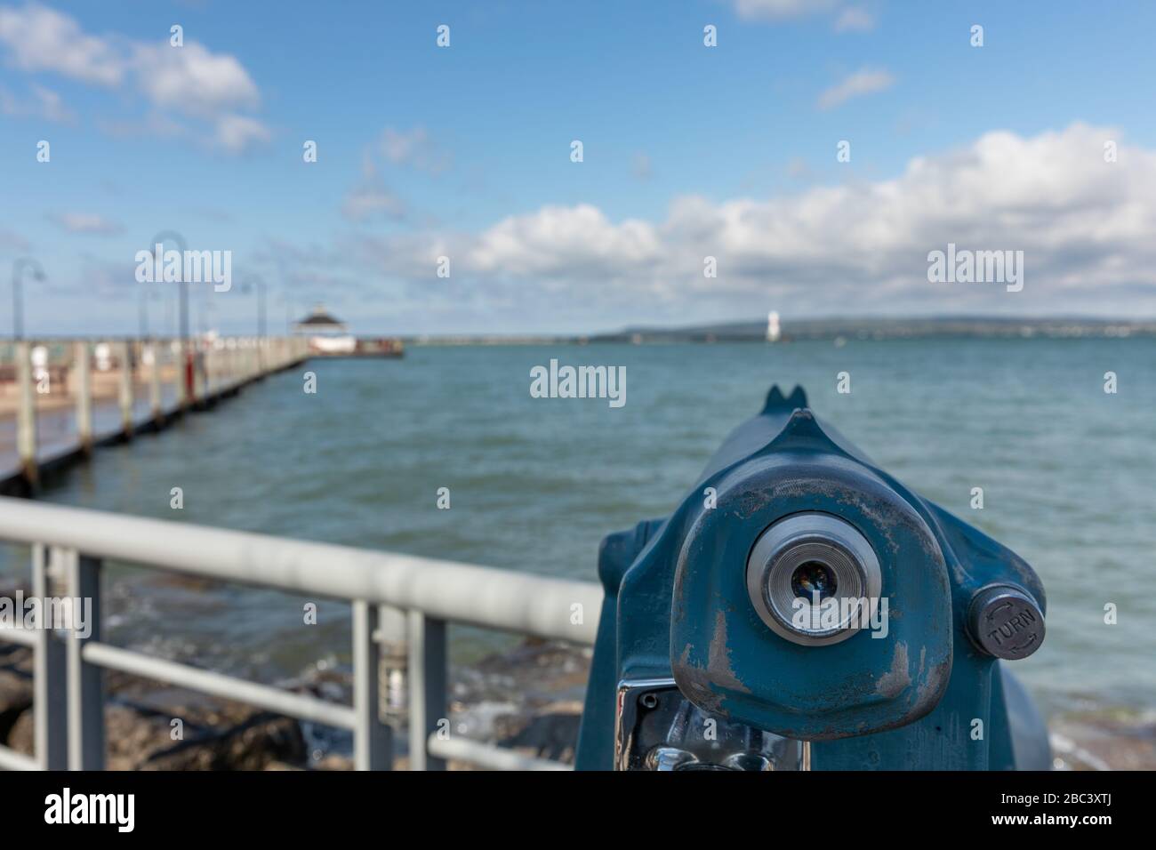 Telescope for the lighthouse of Petoskey, Michigan Stock Photo - Alamy