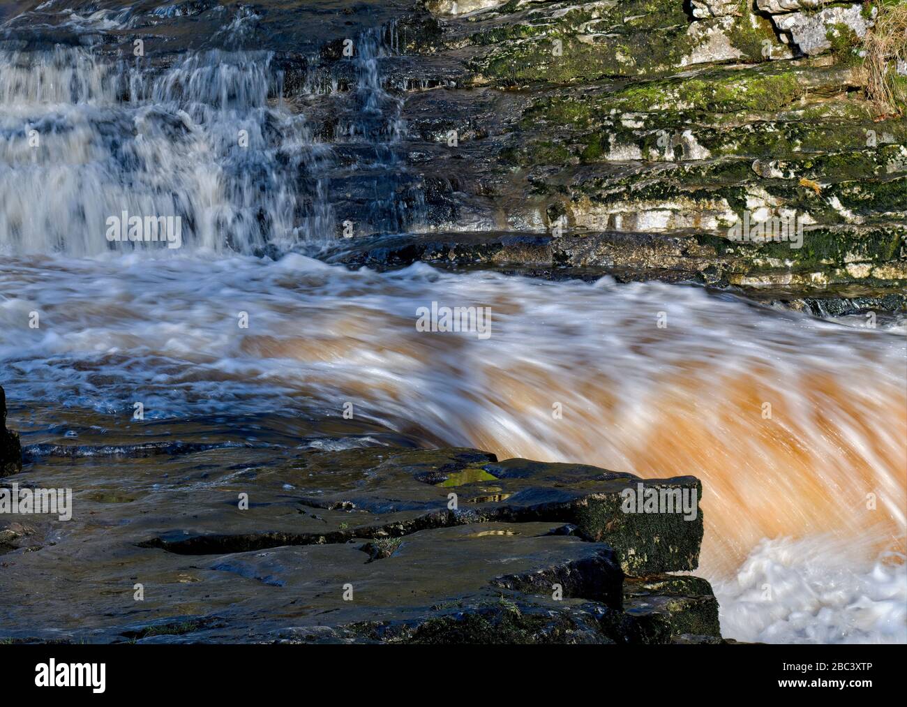 Stainforth Force waterfall North York Moors, Yorkshire Stock Photo - Alamy