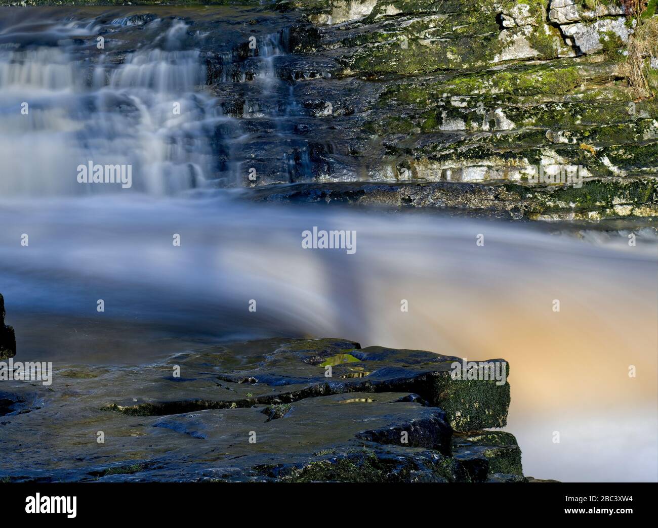 Stainforth Force waterfall North York Moors, Yorkshire Stock Photo - Alamy