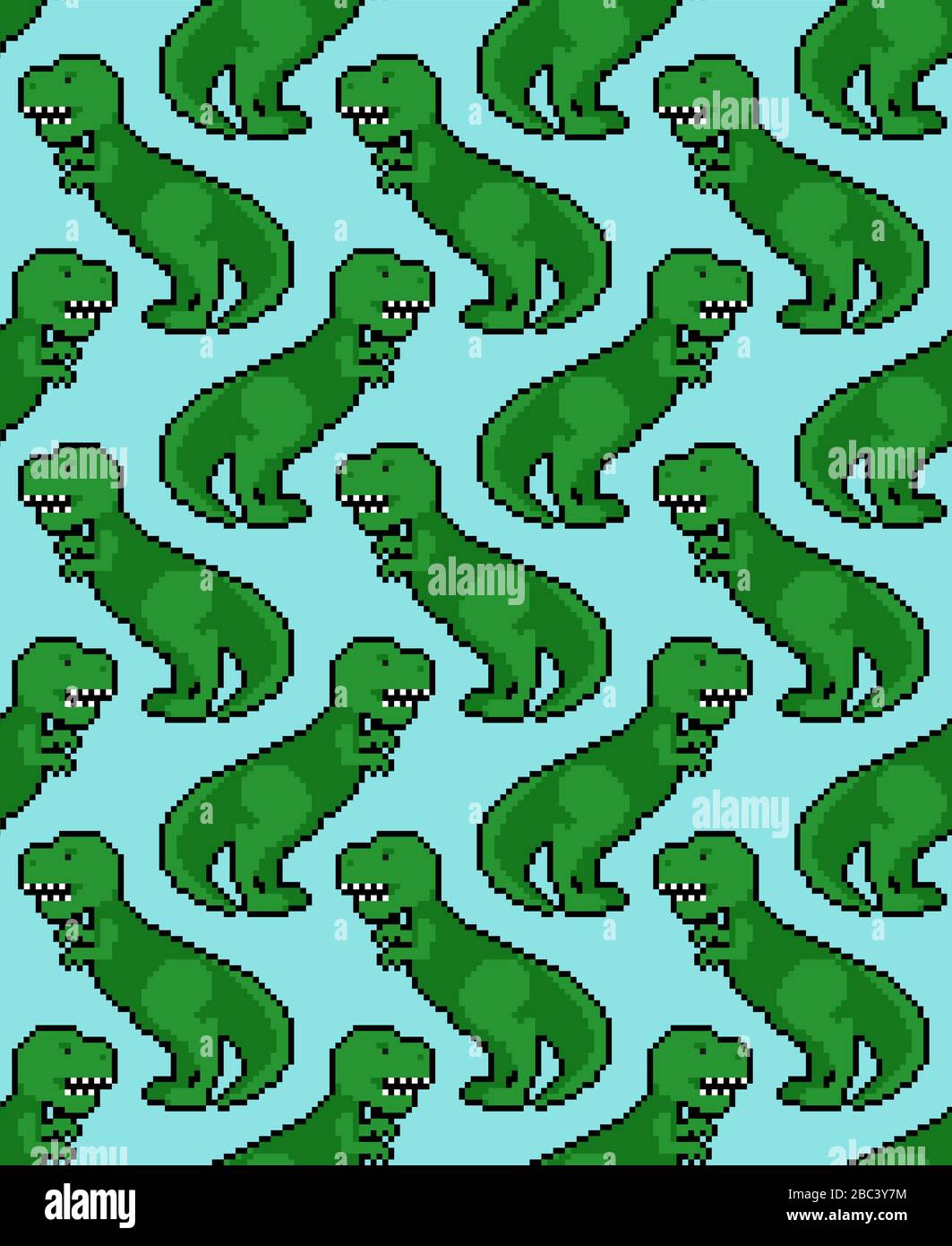 Tyrannosaurus pixel art pattern seamless. Dino 8 bit background ...