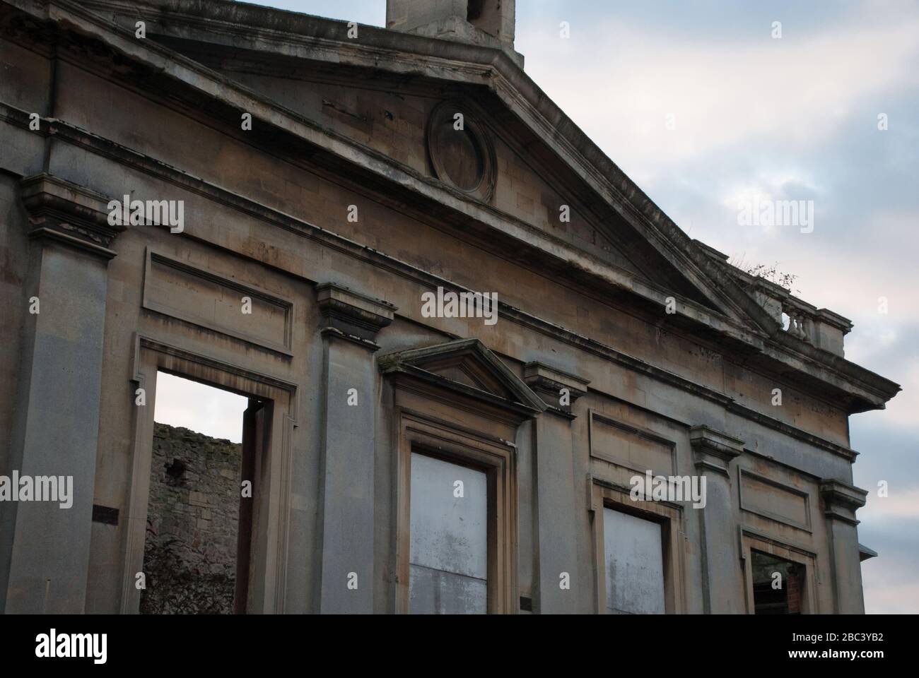 Abandoned Derelict Classic Stone Heritage Architecture Building Detail ...