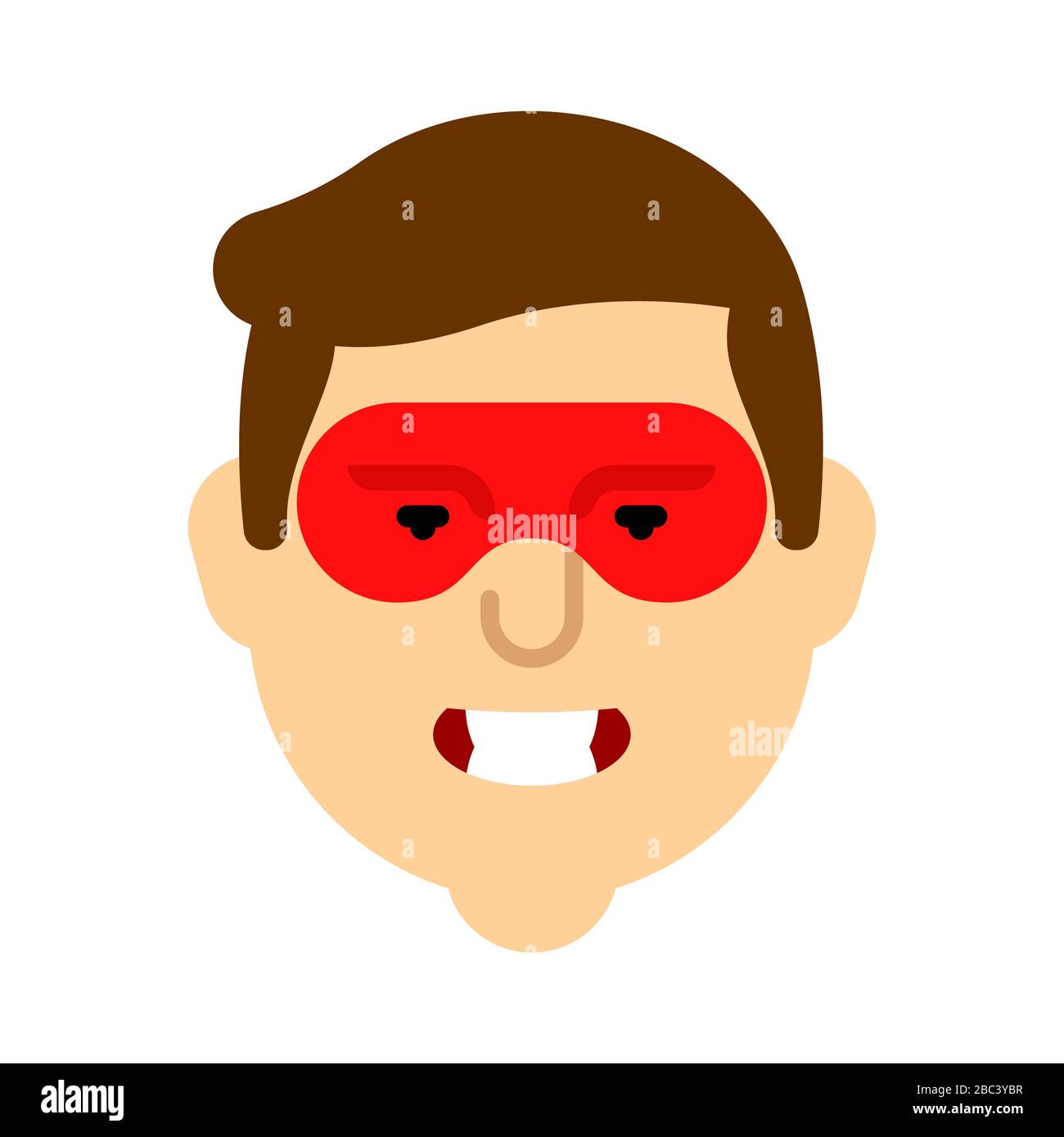 Superhero face isolated. Super guy in mask Stock Vector Image & Art - Alamy