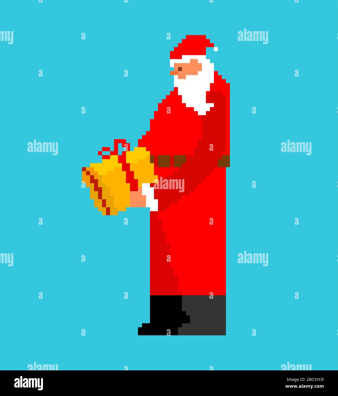 Santa claus christmas pixel art Stock Vector Images - Alamy