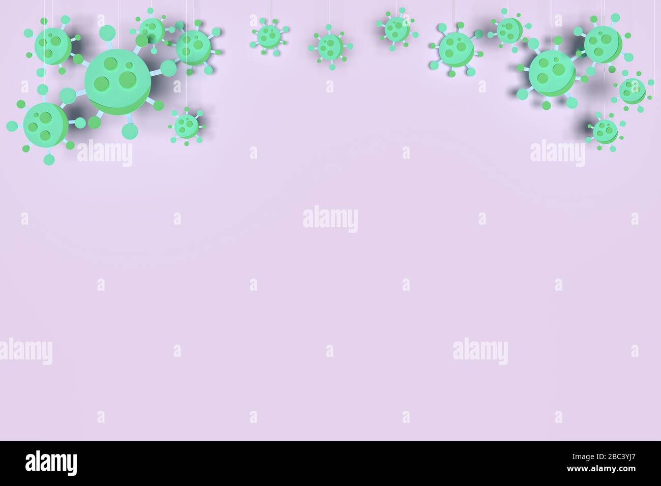 Paper craft virus danger Stock Photo - Alamy